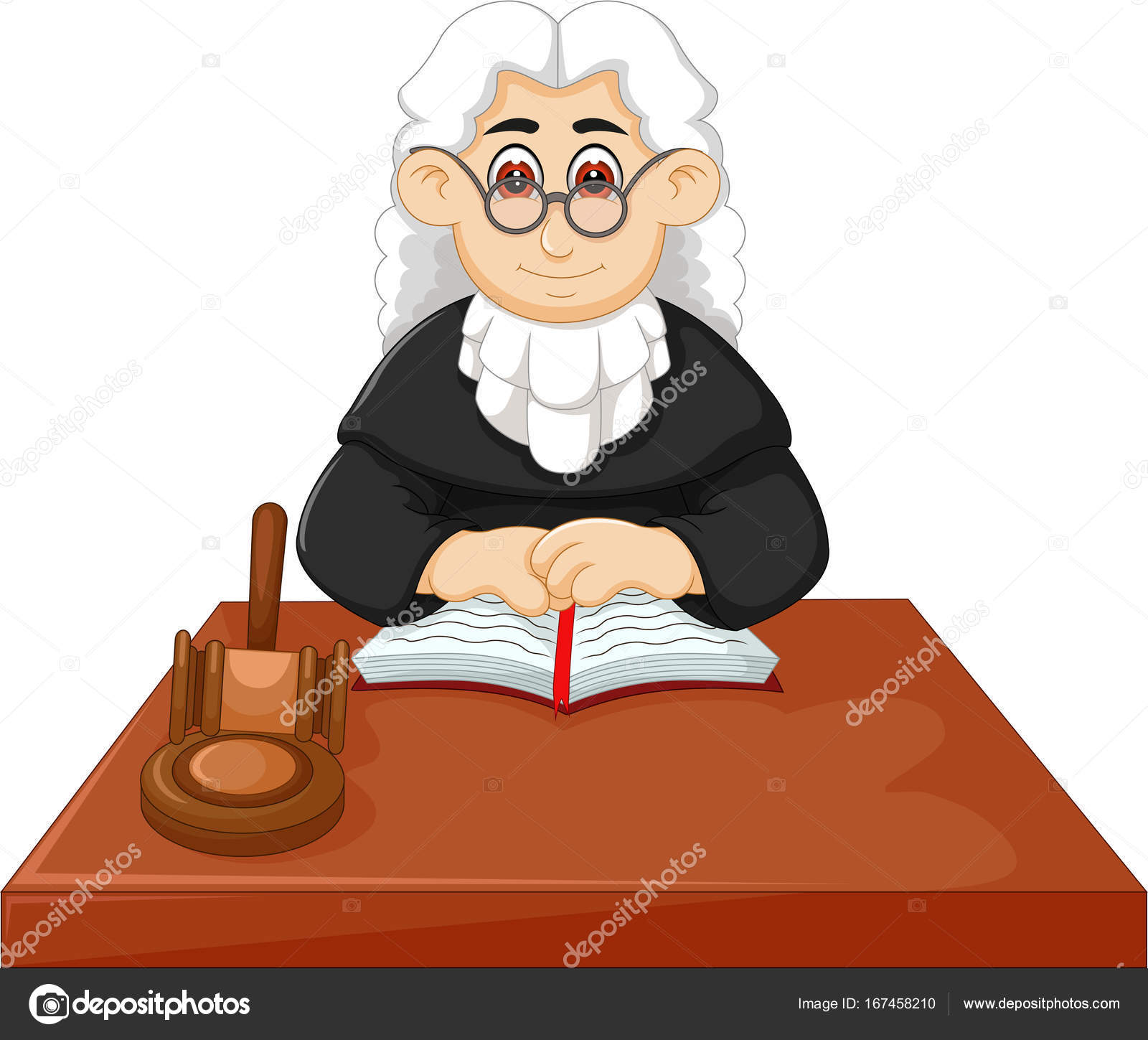 Hermoso juez de dibujos animados Ilustración de stock #167458210 de ...