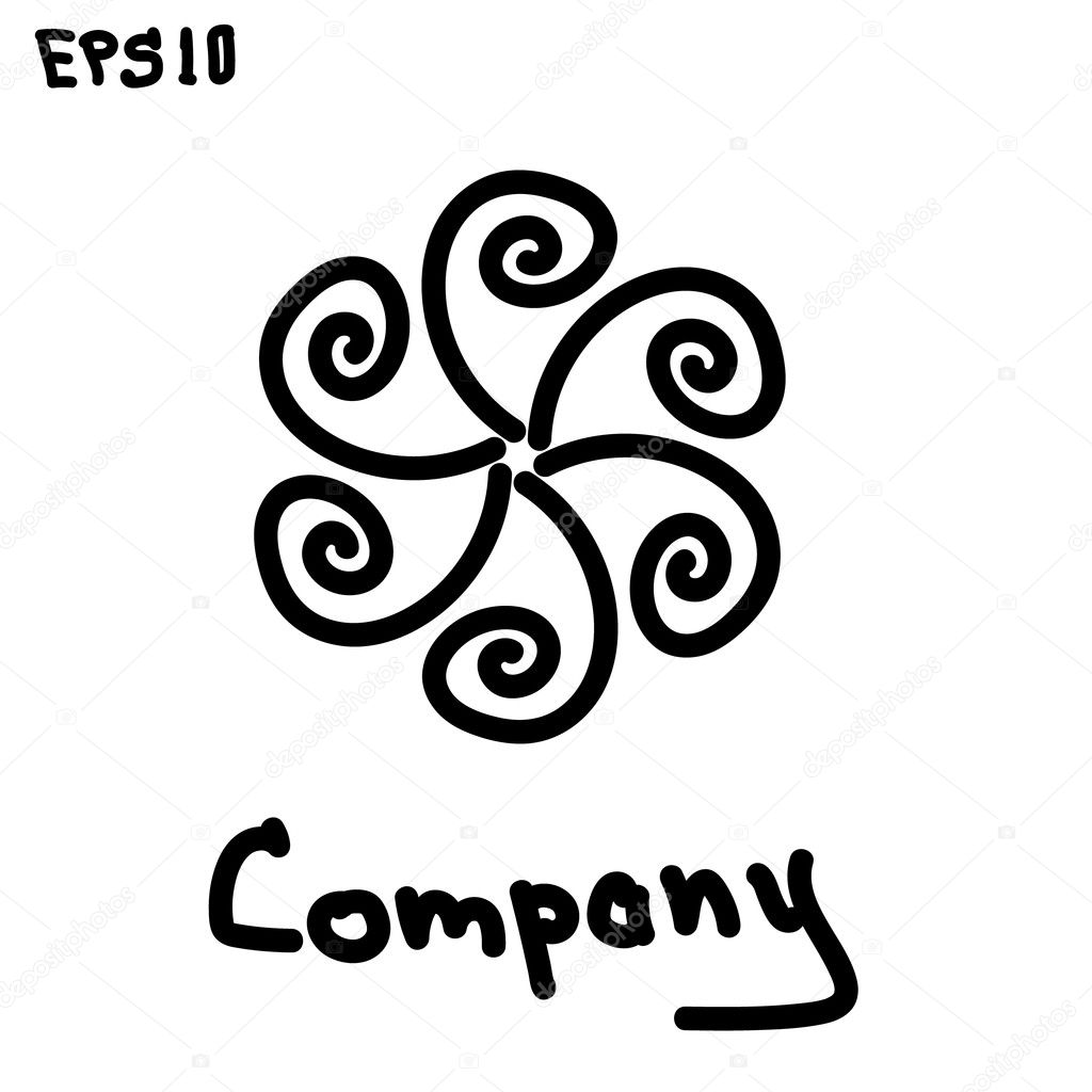 Hand-drawn line logo — Stock Vector © ZAIRAT #126602260