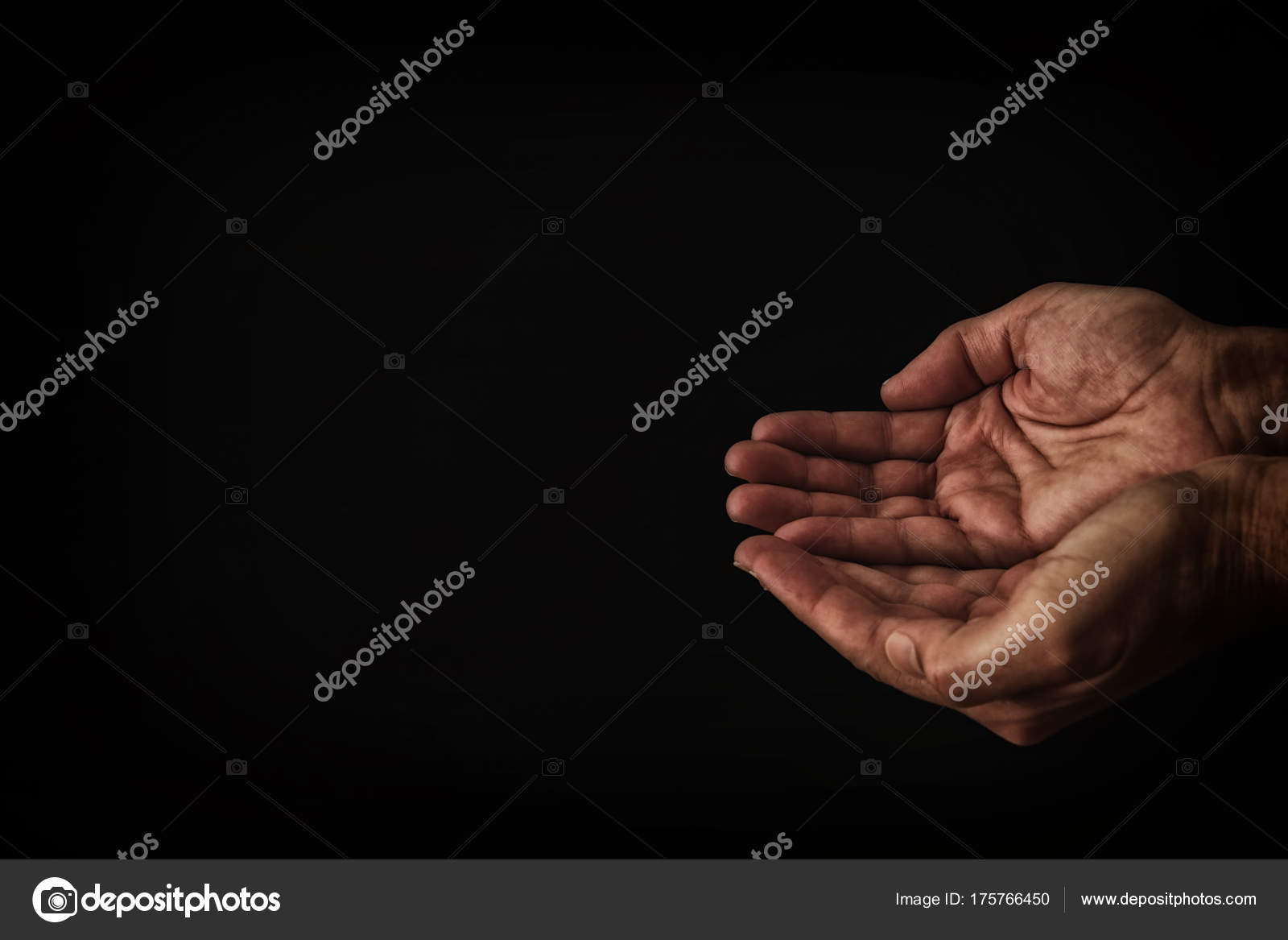 Image of open male hand begging for help. Stock Photo by ©tomert 175766450