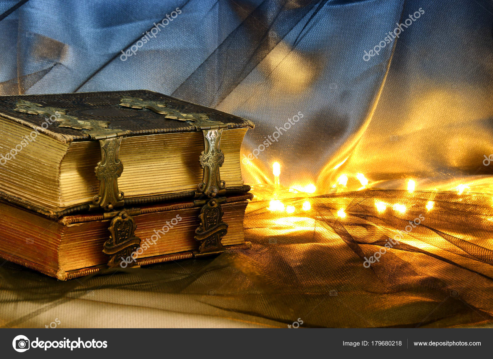 Low key image of antique story book. selective focus. Stock Photo by ...