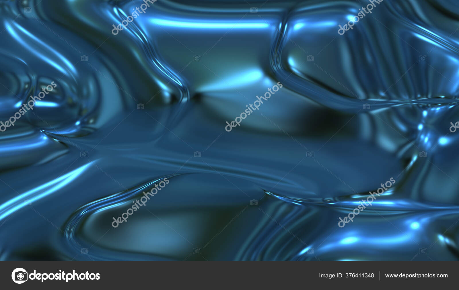 Blue Abstract Liquid Metallic Shiny Folds — Stock Photo © dewaardimar ...