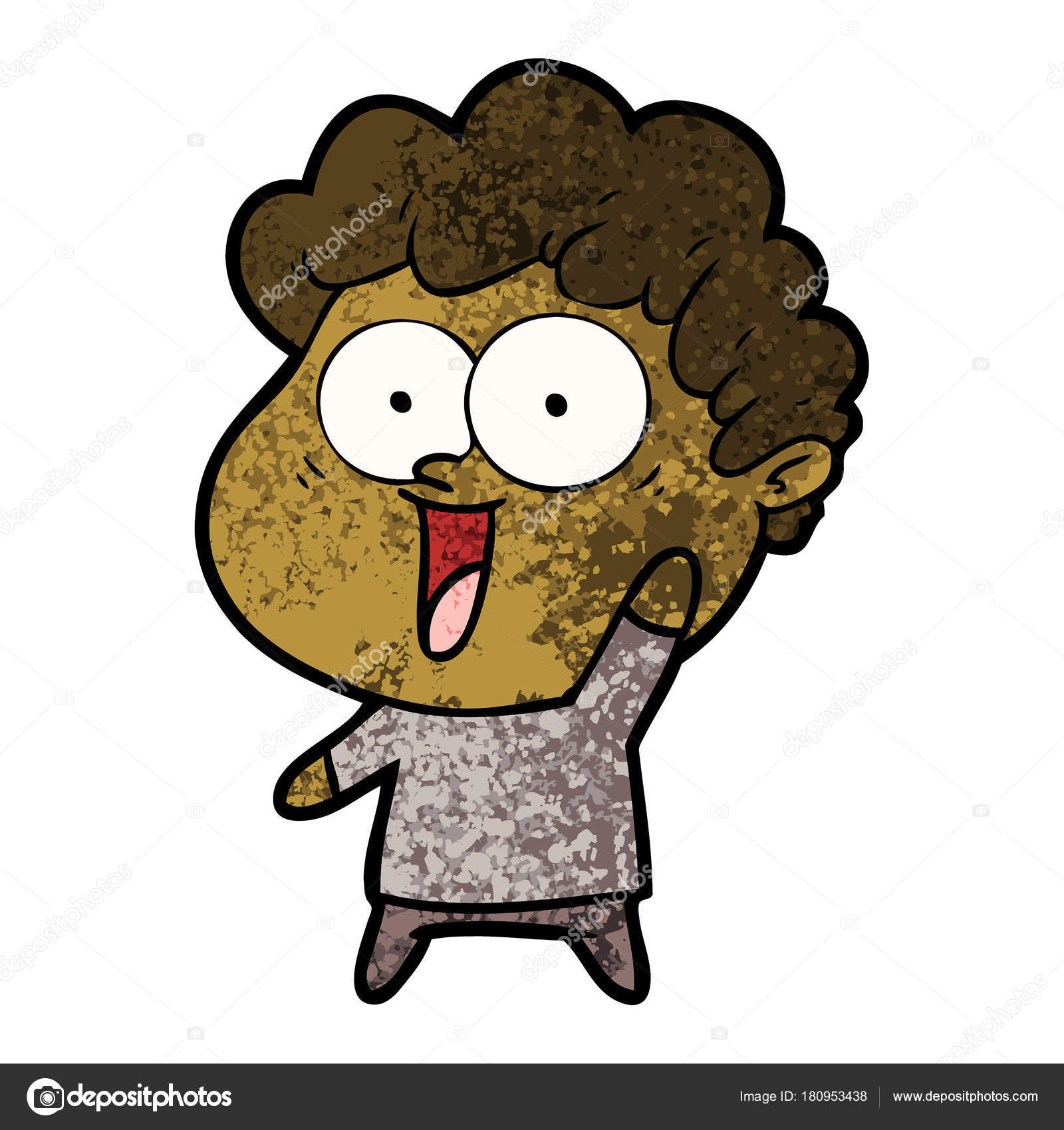 Vector Illustration Cartoon Happy Man Stock Illustration by ...