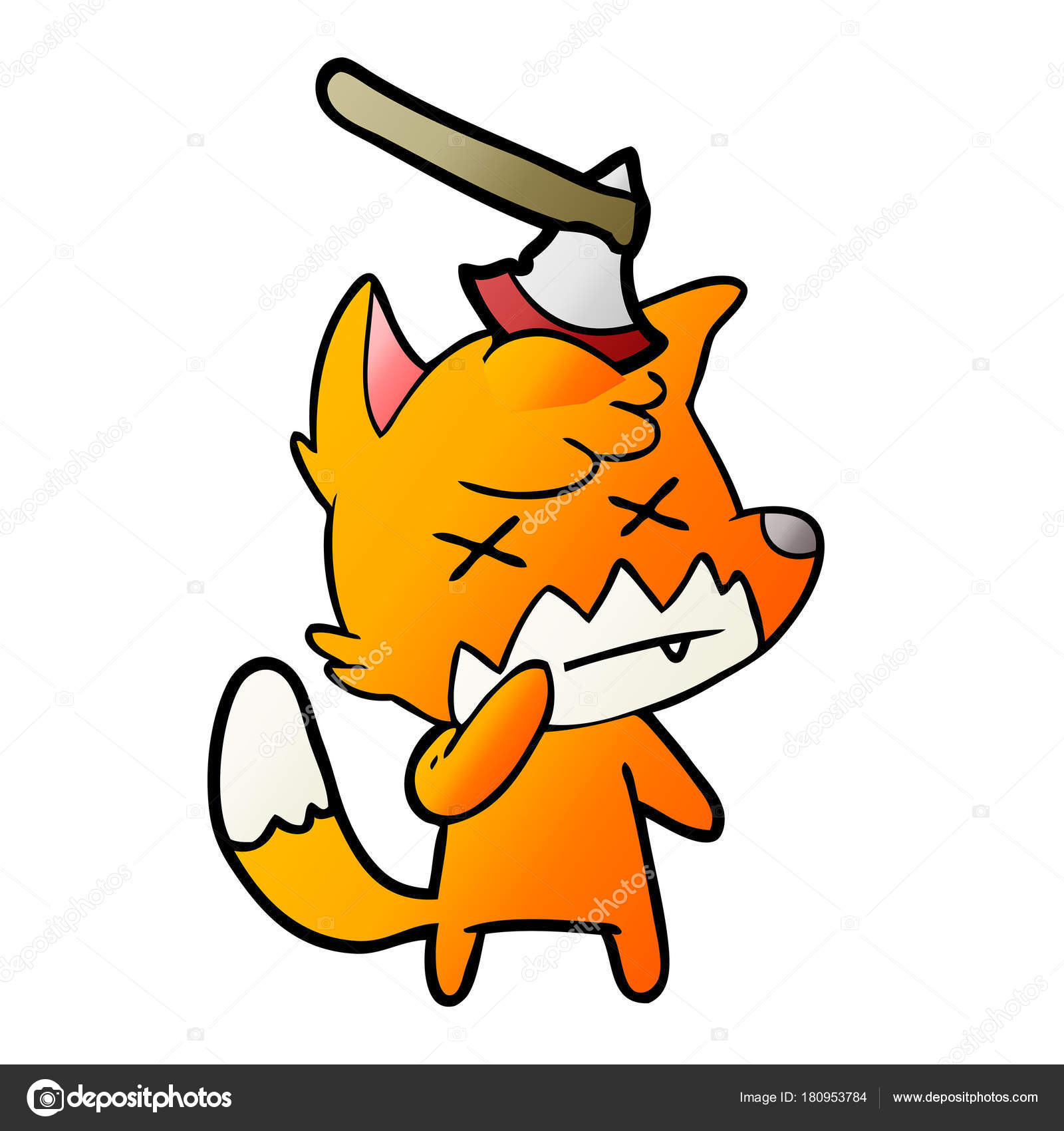 Vector Illustration Cartoon Dead Fox Stock Illustration by ...