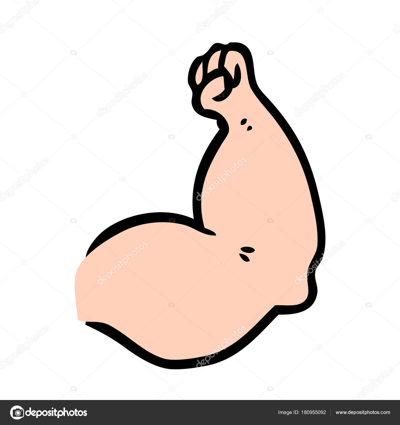 Vector Illustration Cartoon Strong Arm Stock Vector Image by ...