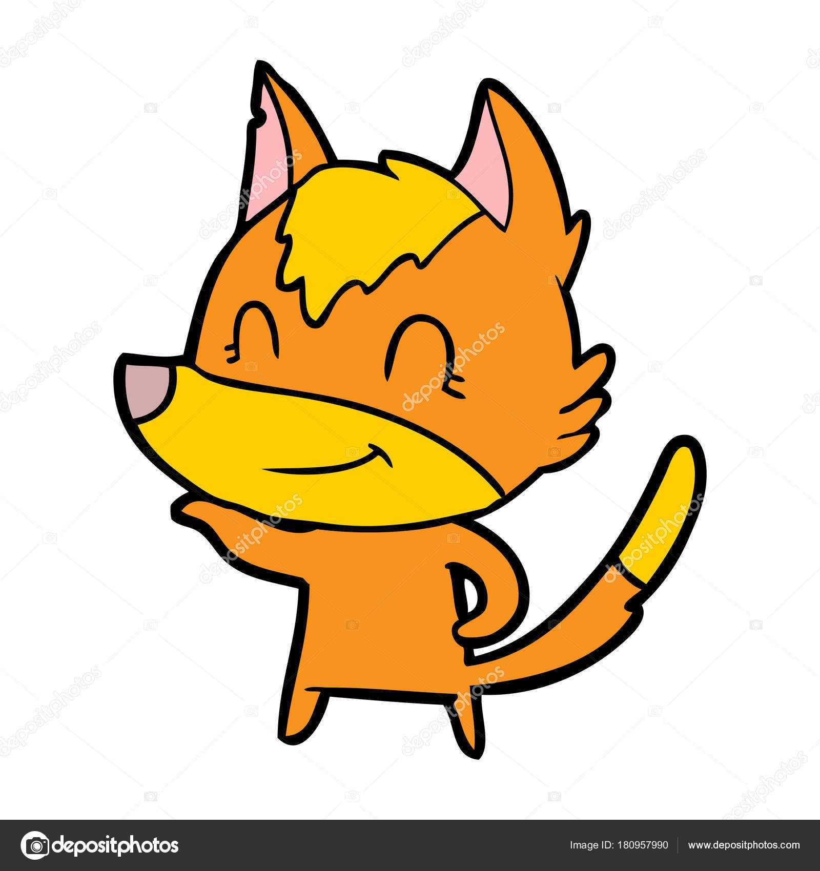 Cartoon Fox Vector Illustration Stock Vector by ©lineartestpilot 180957990