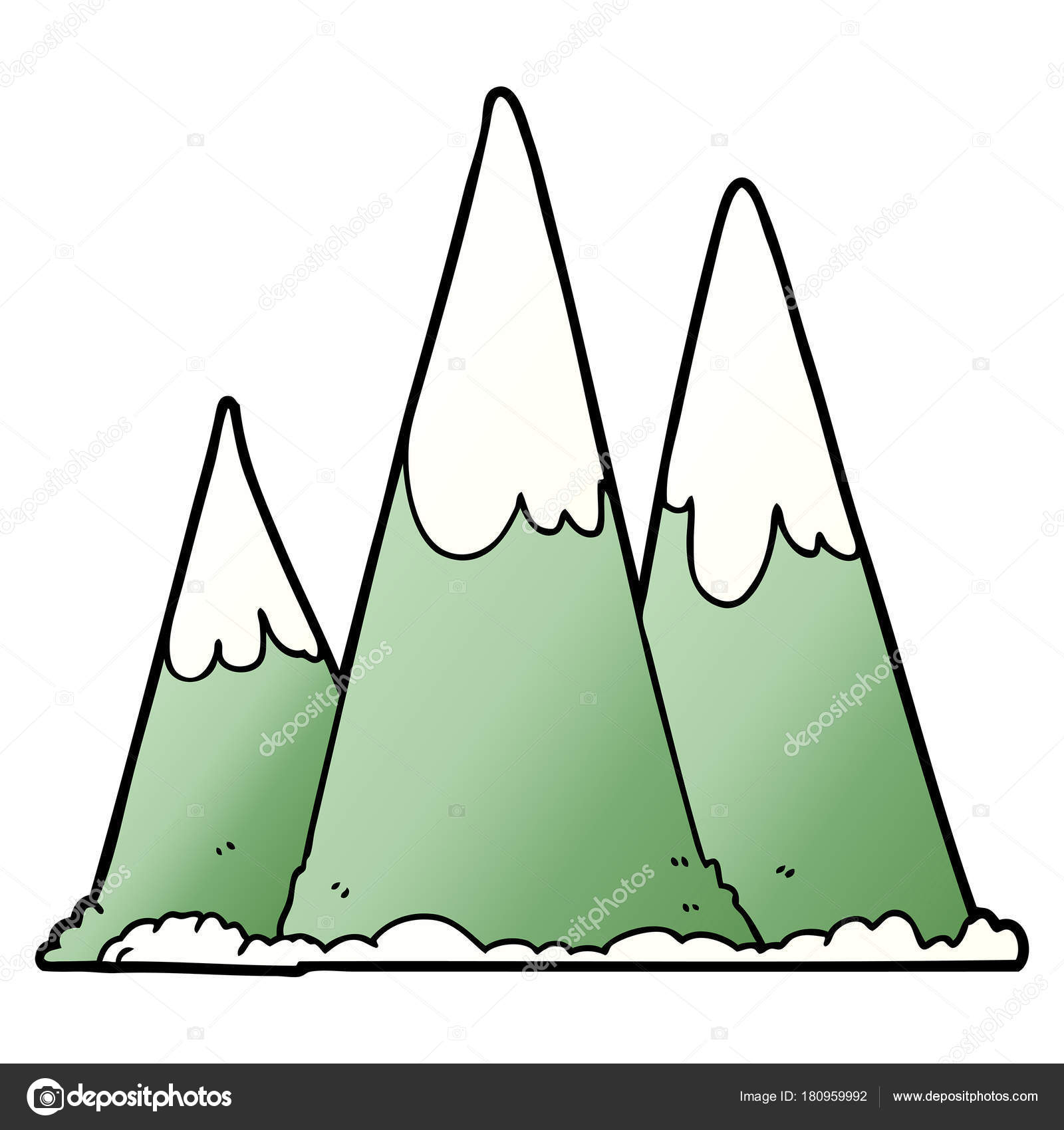 Vector Illustration Cartoon Mountains Stock Vector by ©lineartestpilot ...