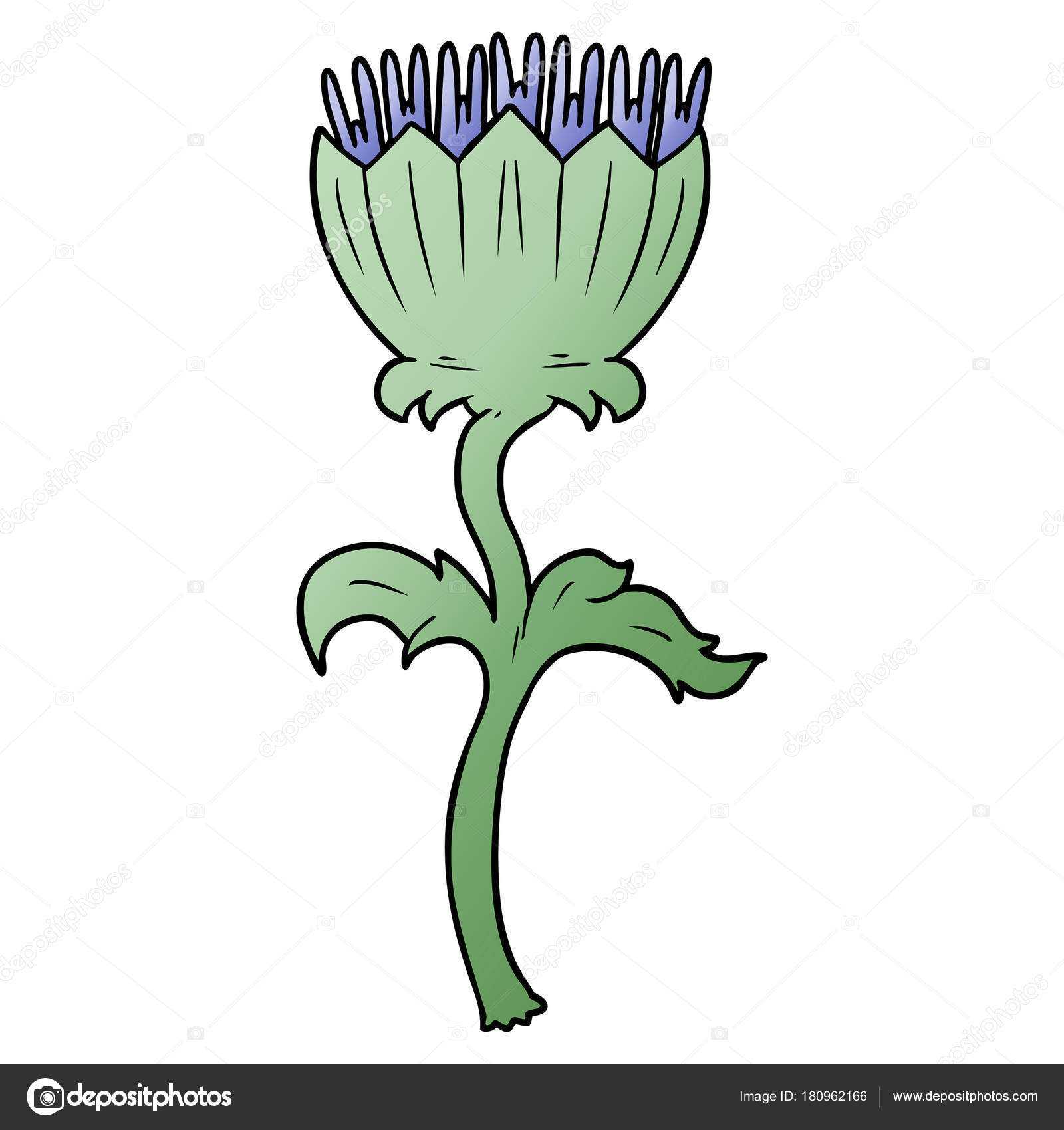 Vector Illustration Cartoon Thistle Stock Vector Image by ...