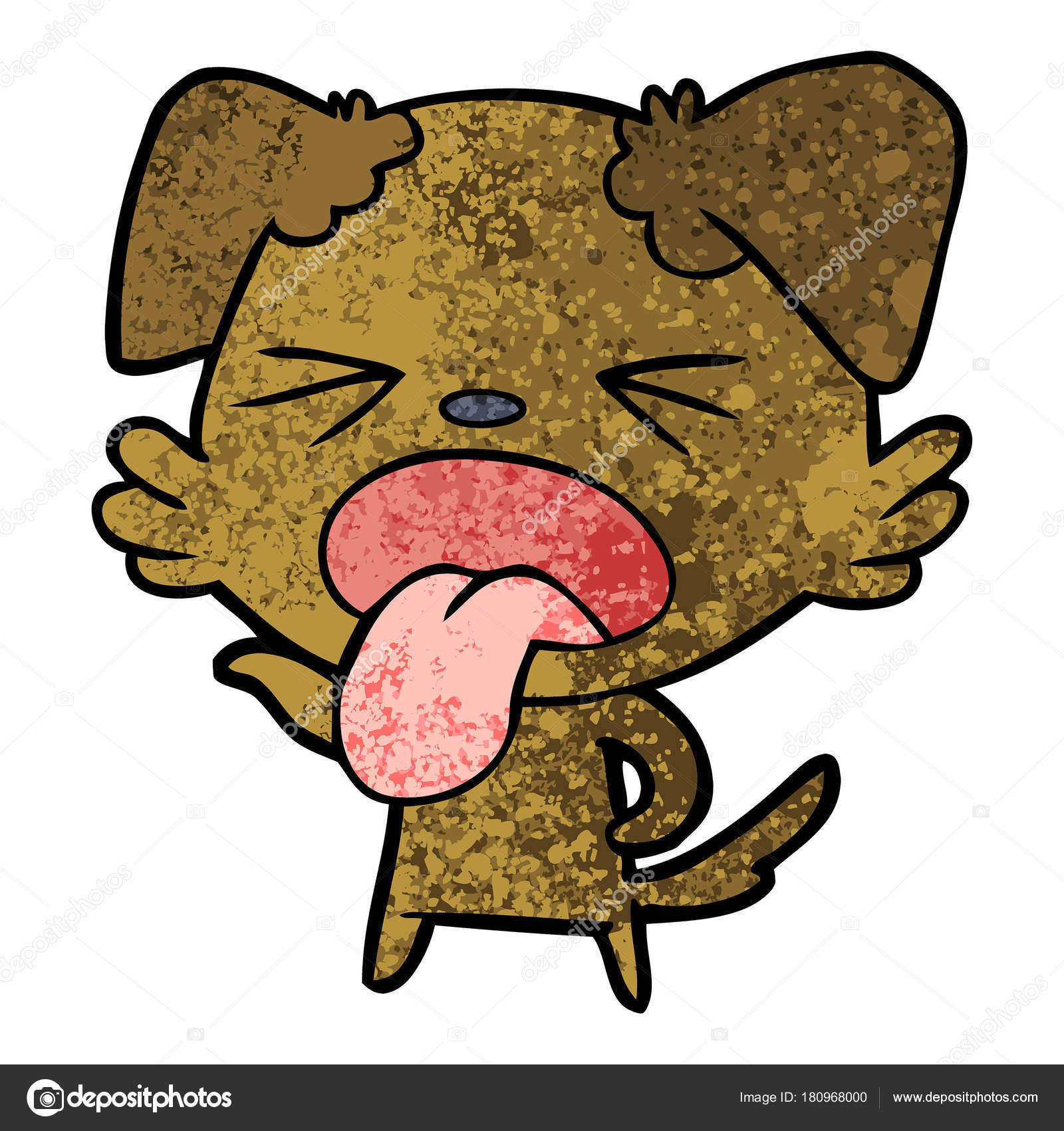 Vector Ilustración Dibujos Animados Perro Disgustado Vector de stock ...