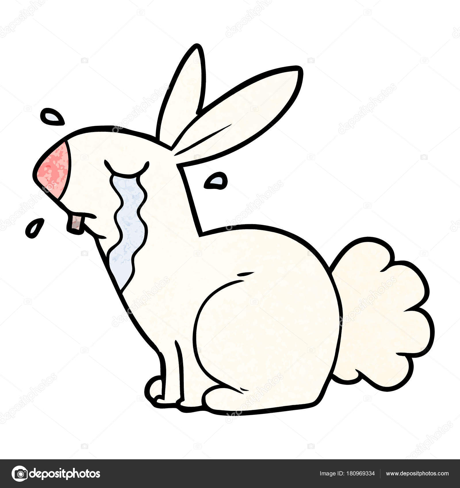 Cartoon Bunny Rabbit Crying Stock Vector by ©lineartestpilot 180969334