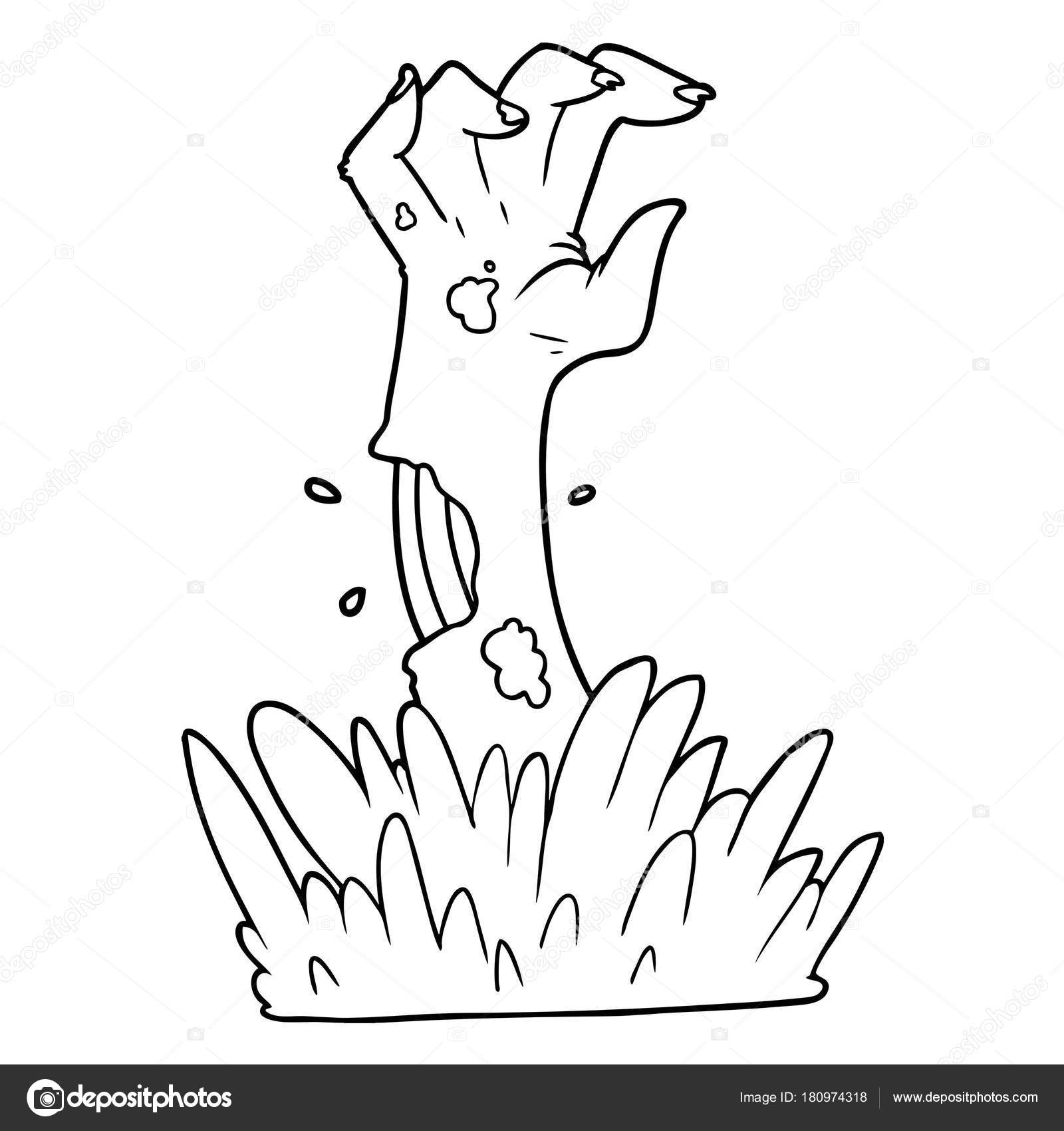 Cartoon Zombie Rising Grave Stock Vector Image by ©lineartestpilot ...