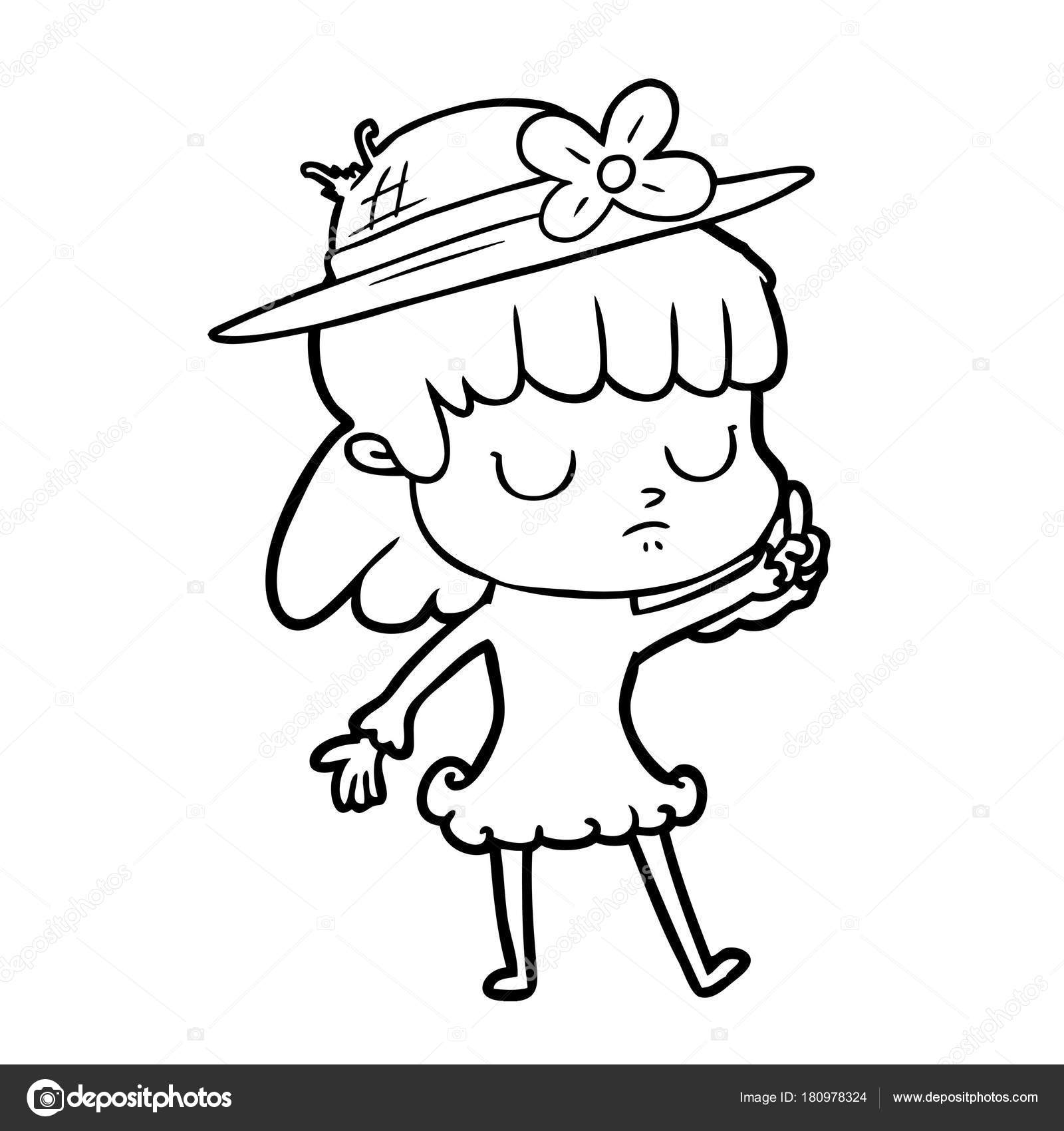 Vector Illustration Cartoon Indifferent Woman Stock Vector by ...