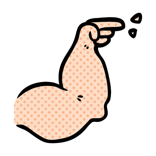 Cartoon Muscular Arm Pointing Stock Vector Image by ©lineartestpilot ...