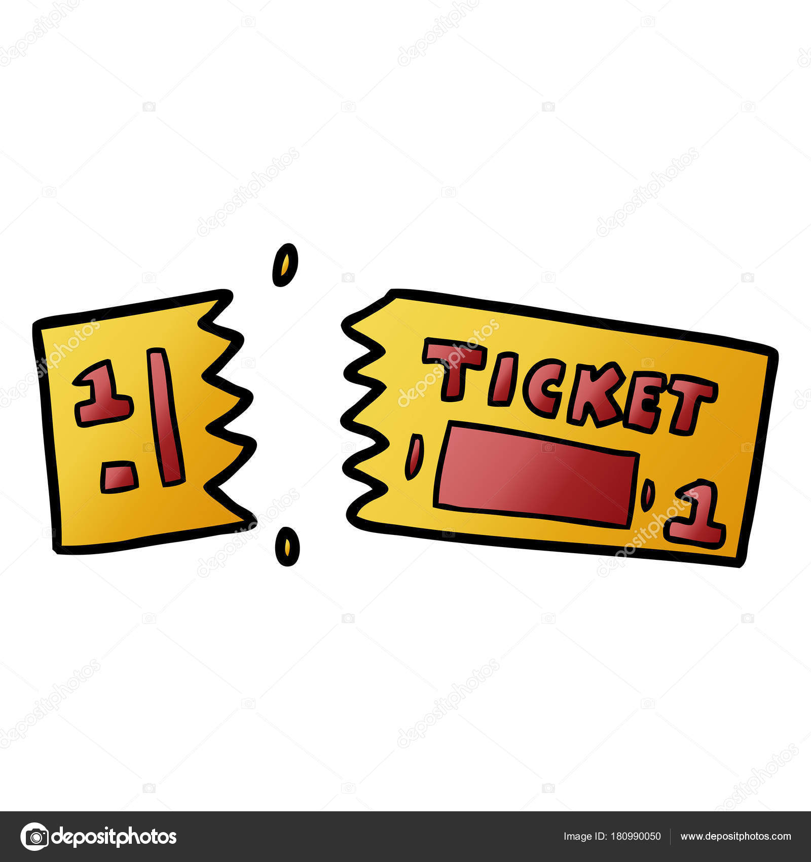 Cartoon Ticket Vector Illustration Stock Vector by ©lineartestpilot ...