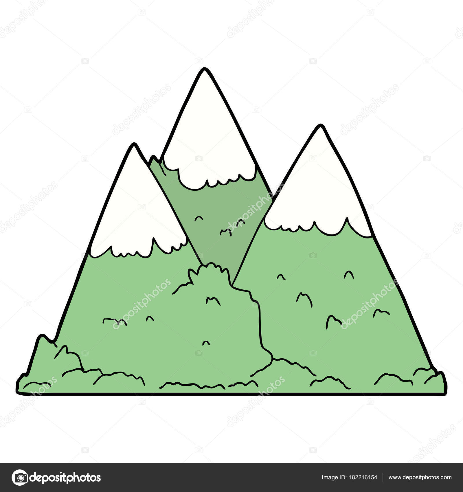 Vector Illustration Cartoon Mountains Stock Vector Image by ...