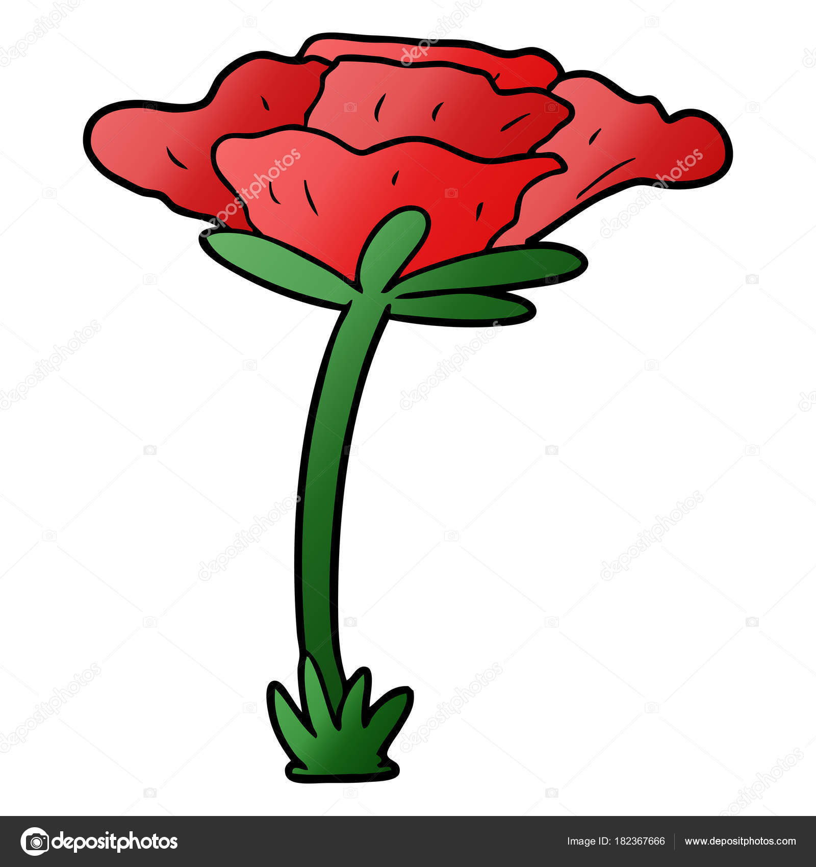 Vector Illustration Cartoon Poppy Stock Vector by ©lineartestpilot ...