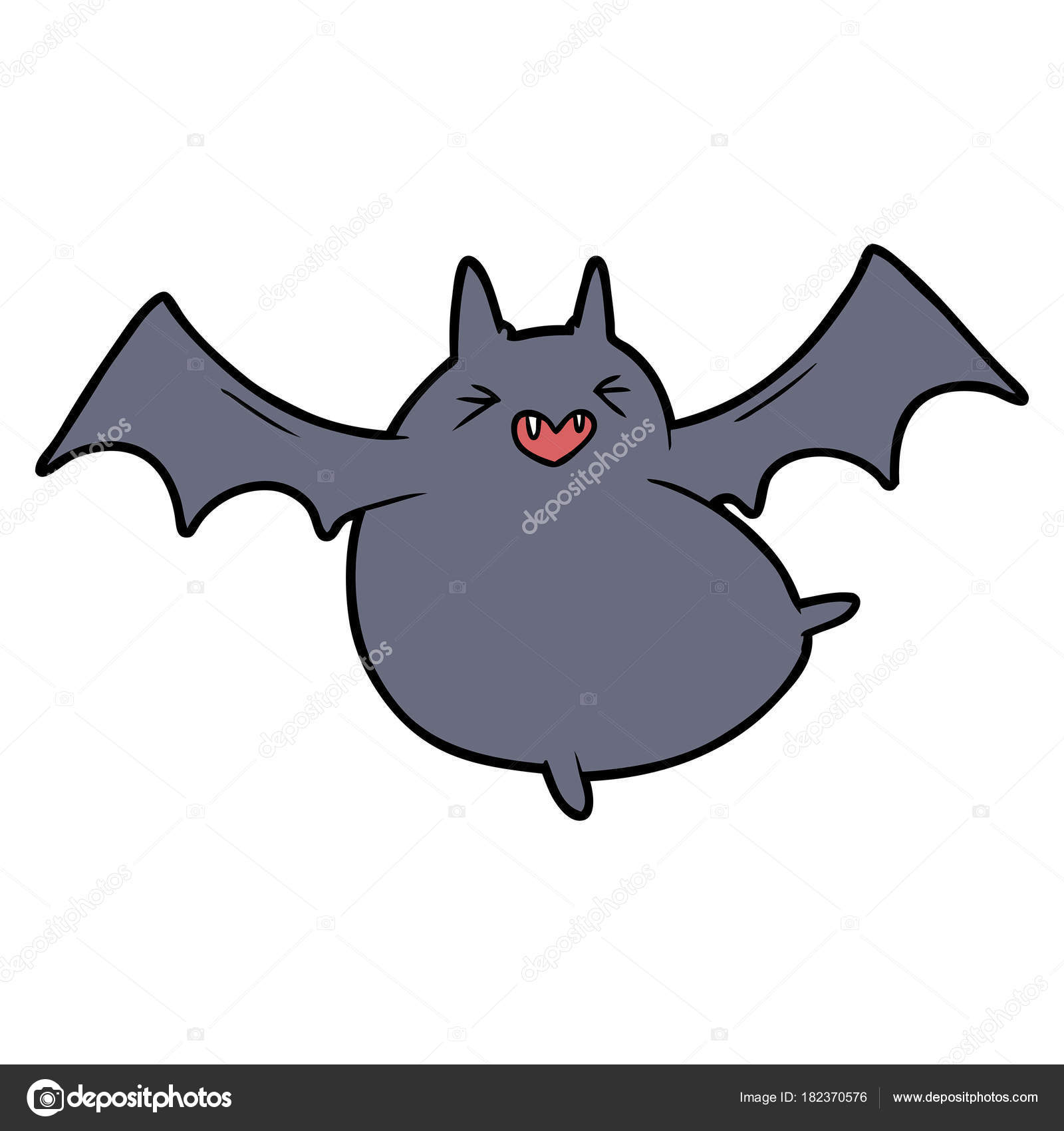 Vector Illustration Spooky Cartoon Bat Stock Vector by ©lineartestpilot ...