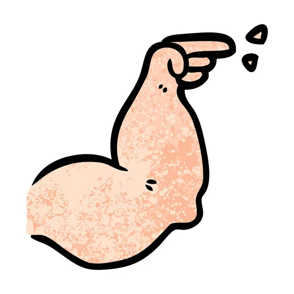 Cartoon Muscular Arm Pointing Stock Vector Image by ©lineartestpilot ...