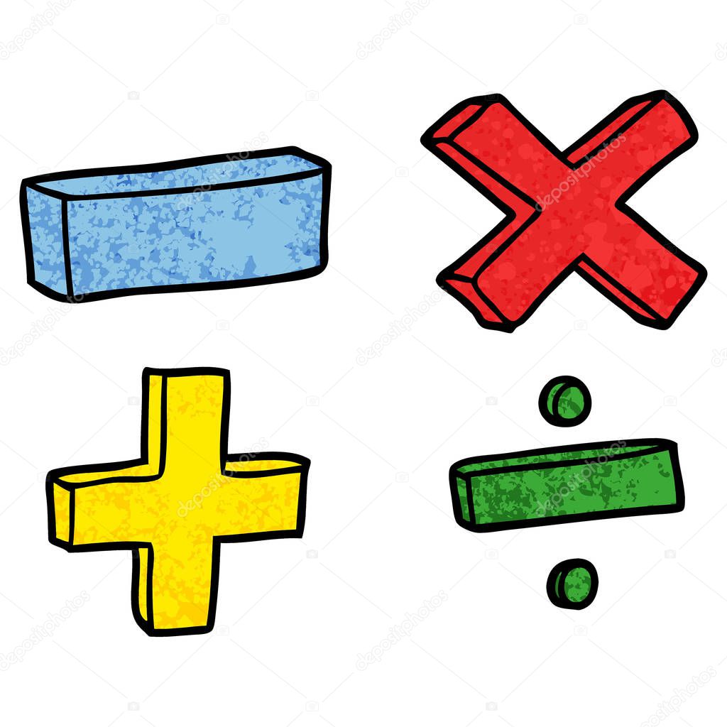 Cartoon Algebra Symbols