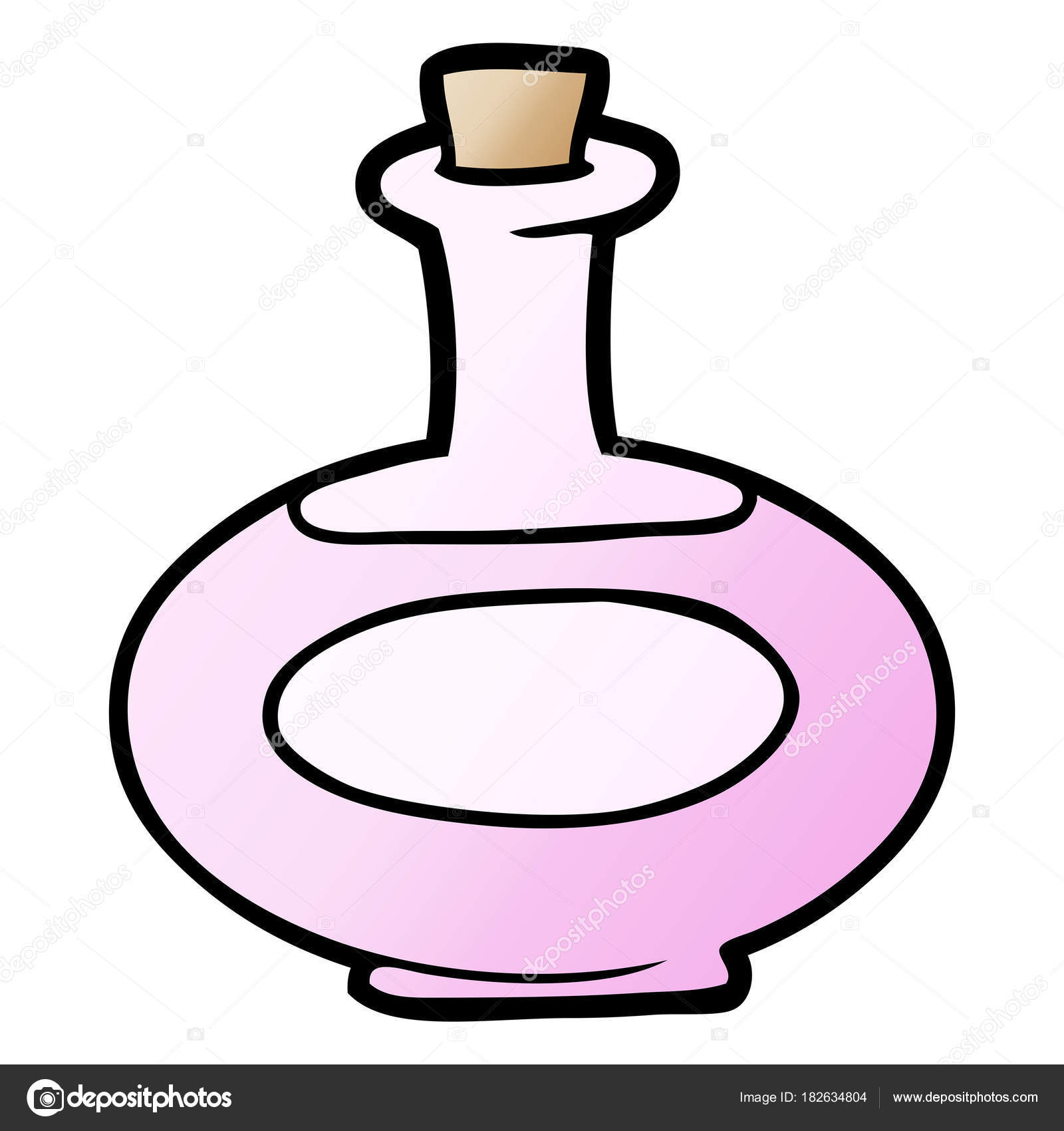 Vector Ilustración Botella Dibujos Animados Vector de stock por ...