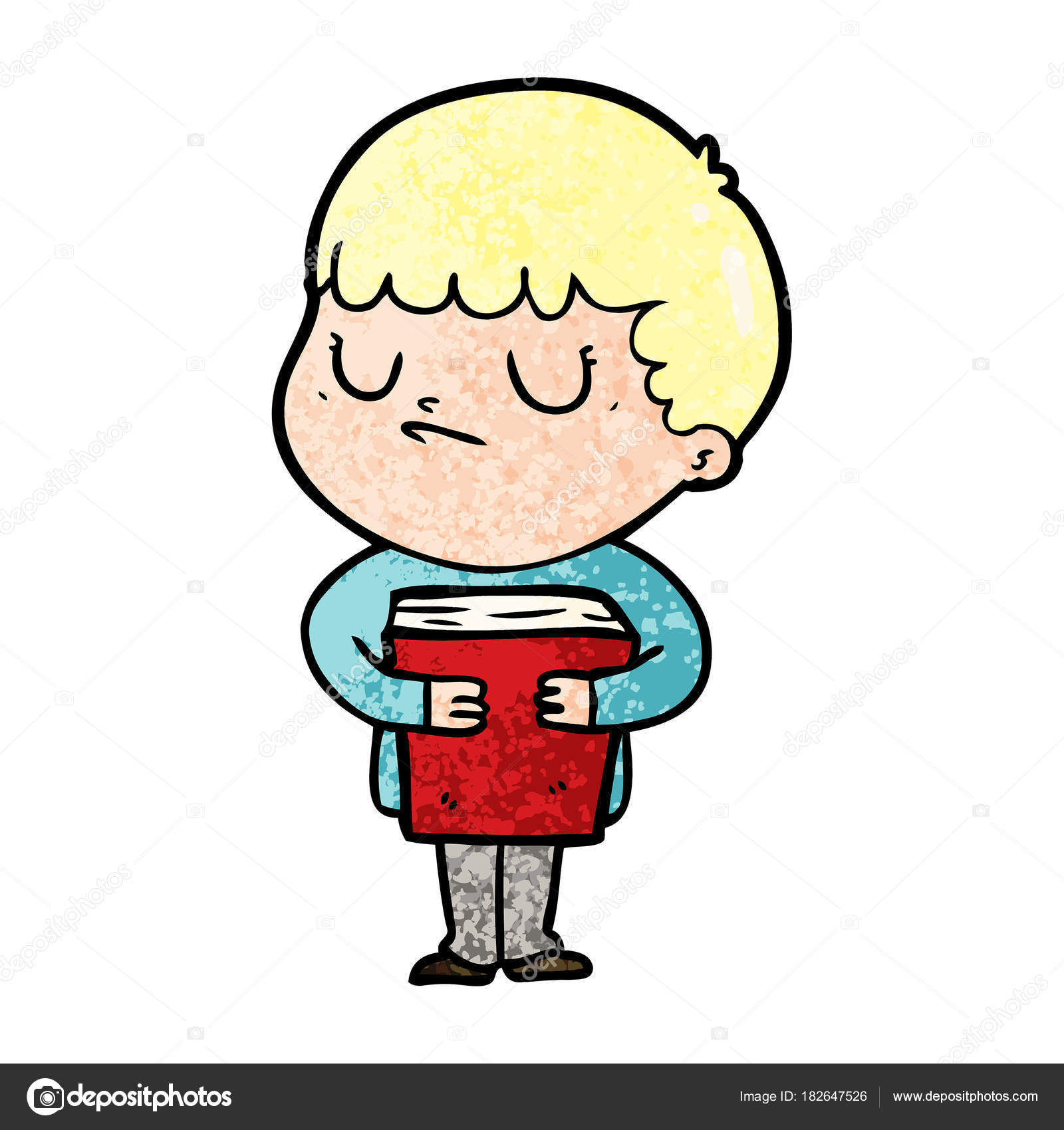 Vector Illustration Cartoon Grumpy Boy Stock Vector by ©lineartestpilot ...