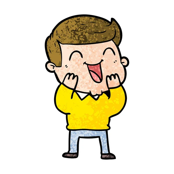 Vector Ilustración Dibujos Animados Hombre Riendo Vector de stock ...