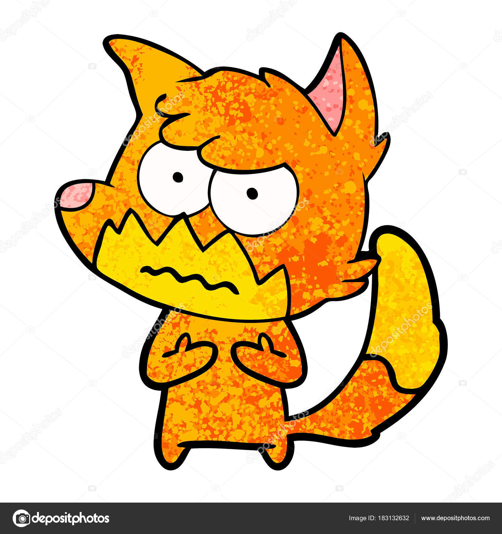 Vector Illustration Cartoon Annoyed Fox Stock Vector Image by ...