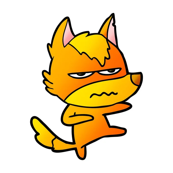 Angry Fox Cartoon Character Stock Vector by ©lineartestpilot 183556994