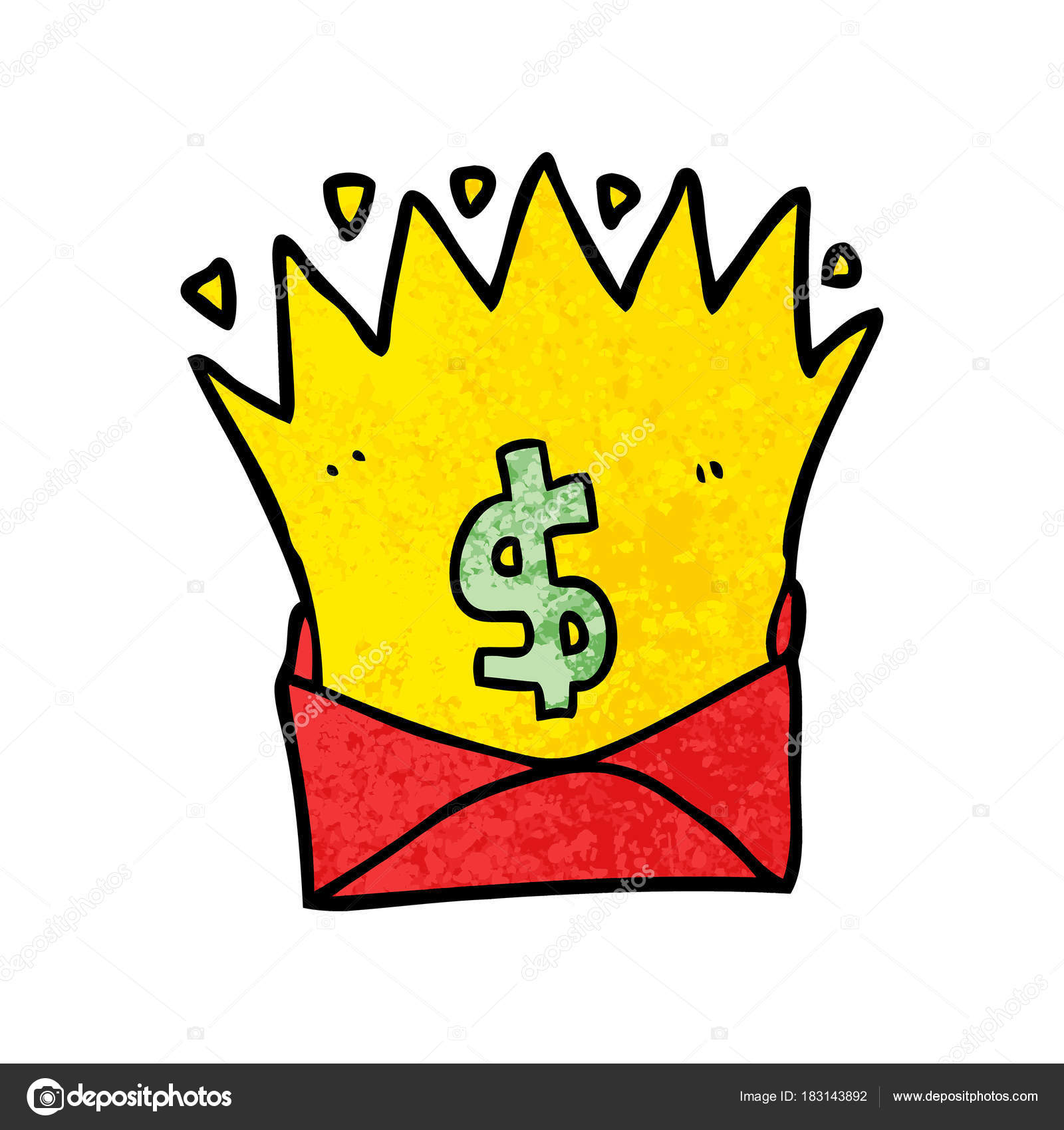 Cartoon Envelope Money Sign Stock Vector by ©lineartestpilot 183143892