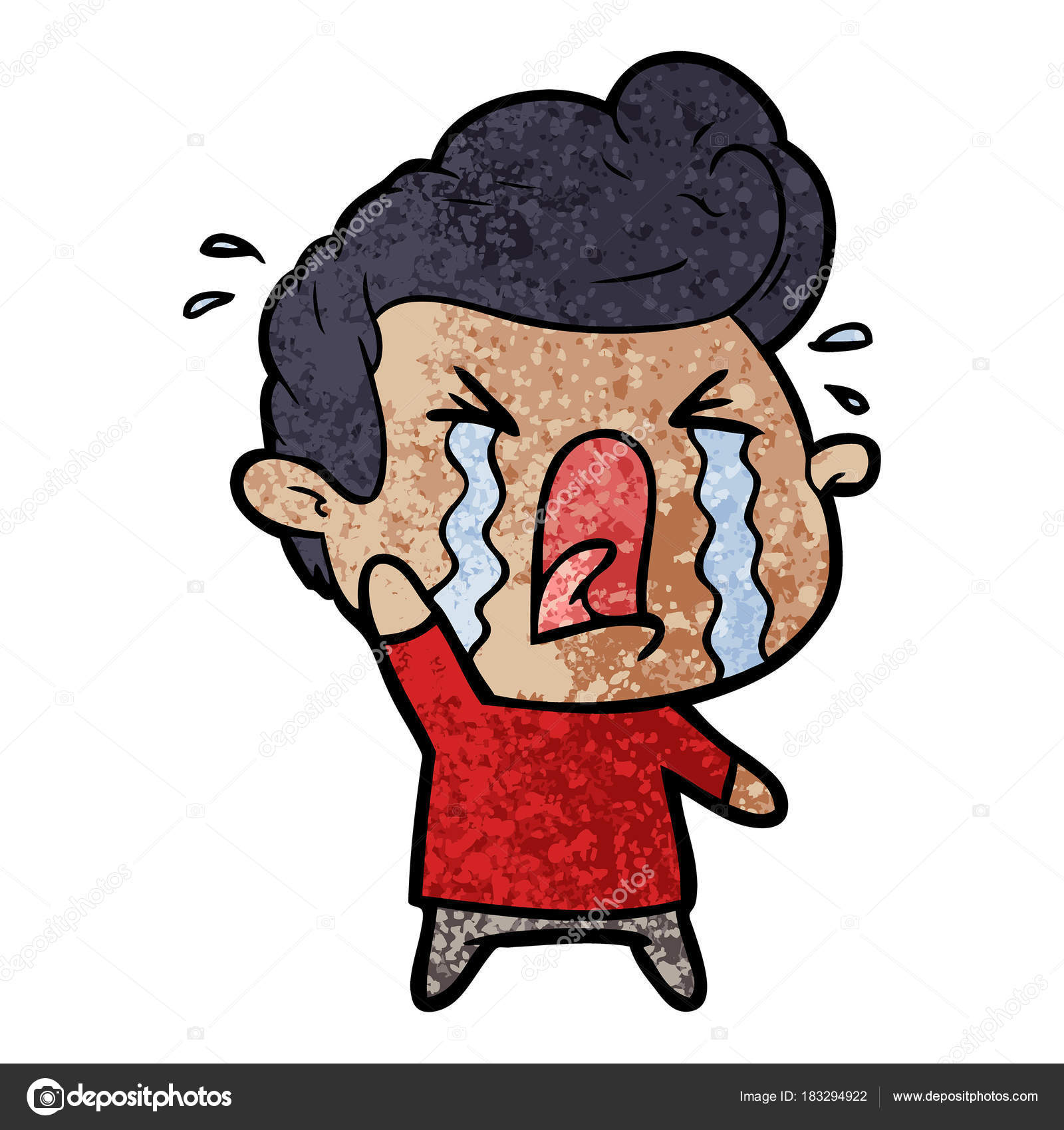 Crying Man Cartoon