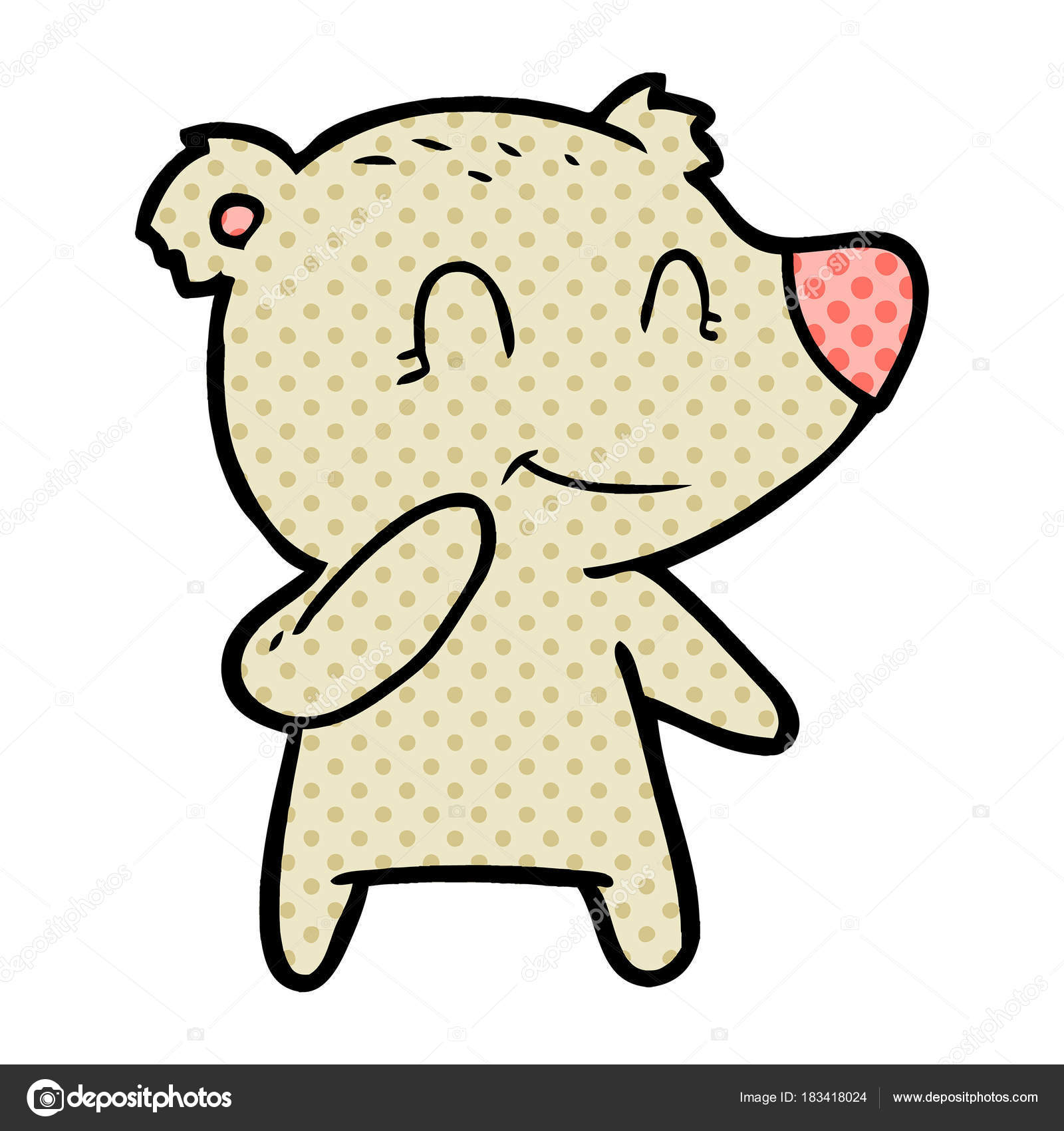 Vektorové Ilustrace Medvěd Kreslené Postavičky Stock Vektor od ...