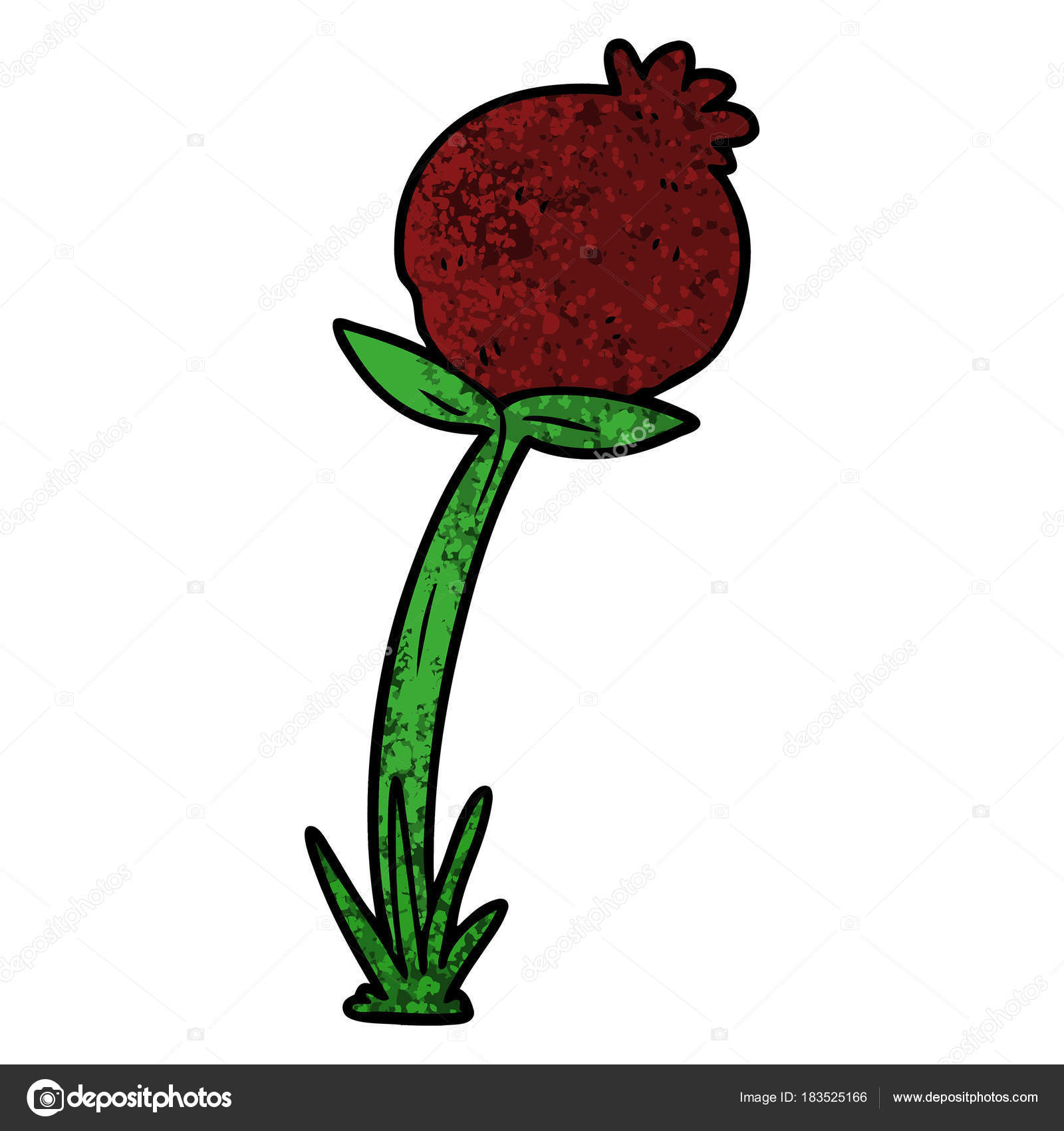 Vector Illustration Cartoon Poppy Stock Vector by ©lineartestpilot ...