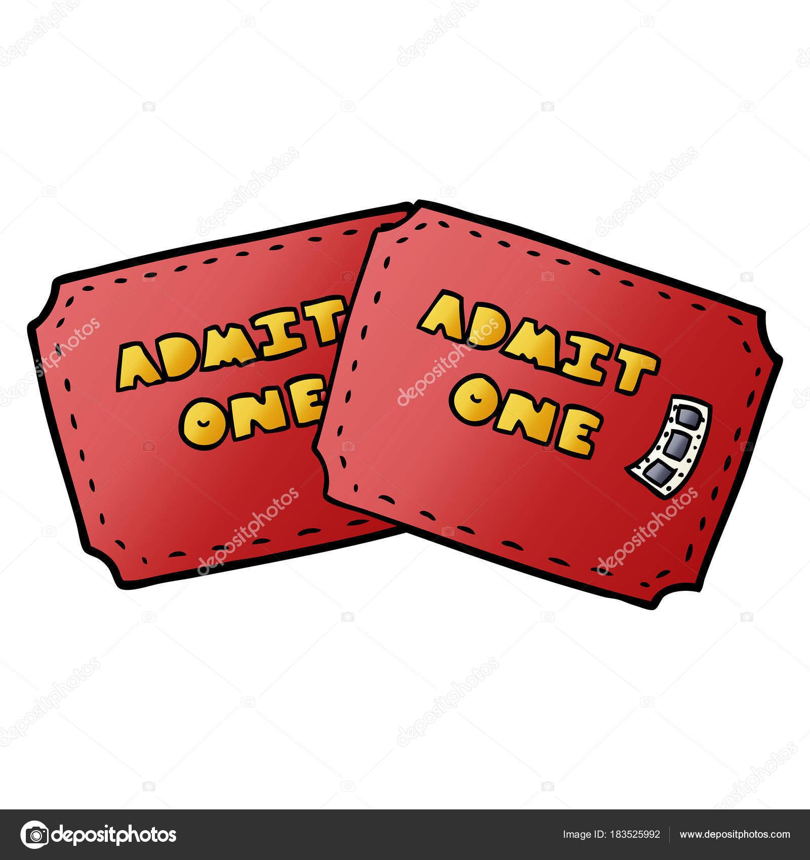Vector Illustration Cartoon Tickets Stock Vector by ©lineartestpilot ...