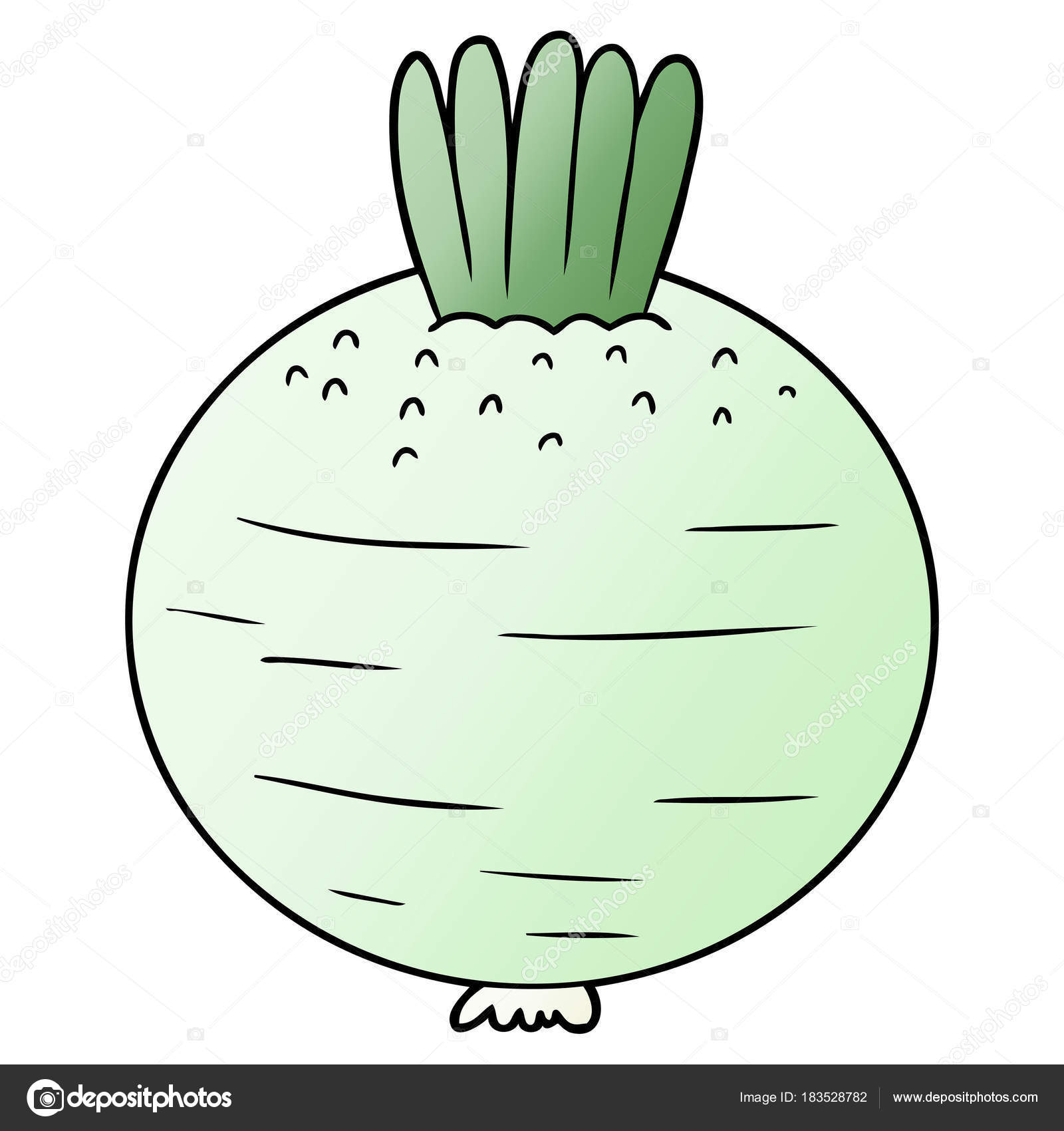 Vector Illustration Cartoon Turnip Stock Vector by ©lineartestpilot ...