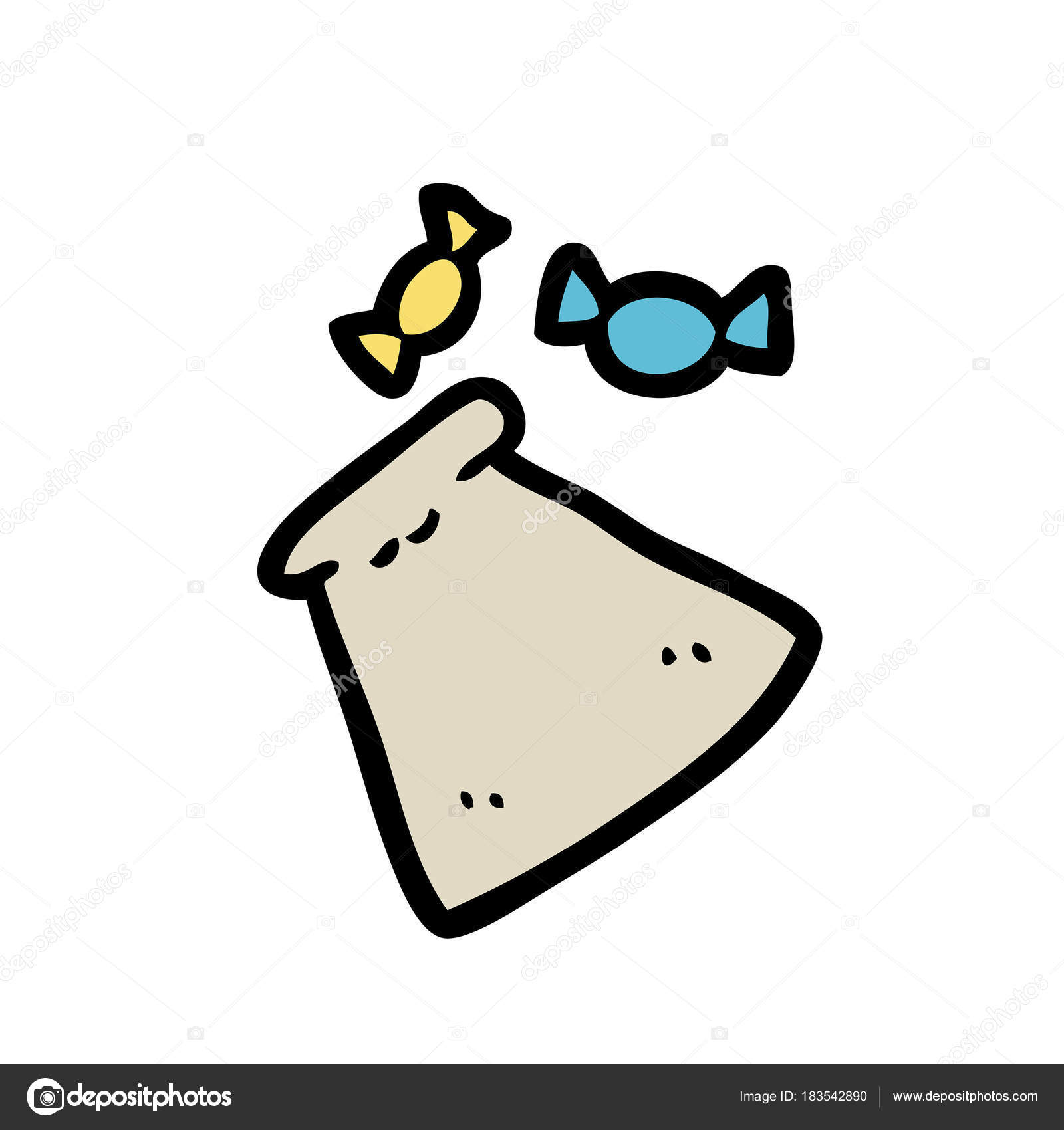 Cartoon Bag Candy Stock Vector by ©lineartestpilot 183542890