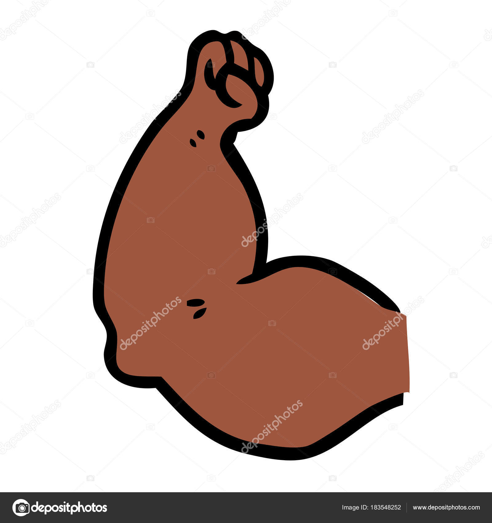Vector Illustration Cartoon Strong Arm Stock Vector Image by ...