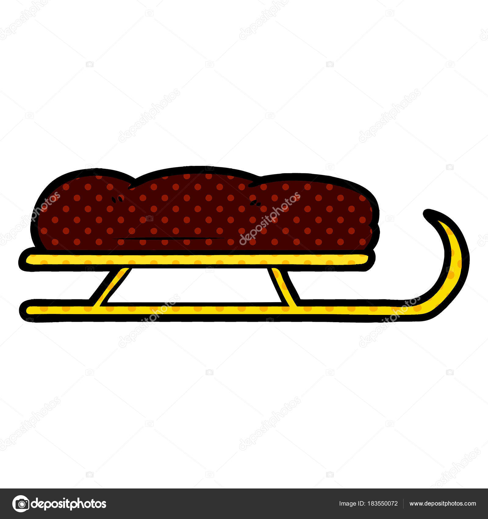 Vector Illustration Cartoon Sledge Stock Vector by ©lineartestpilot ...