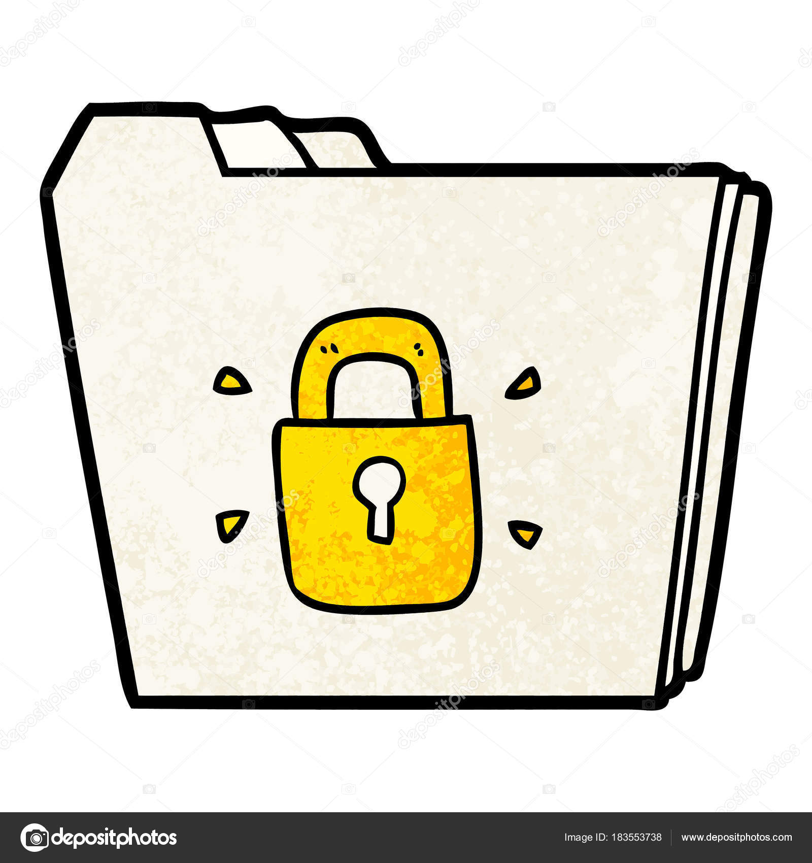 Vector Illustration Cartoon Locked Files Stock Vector by ...