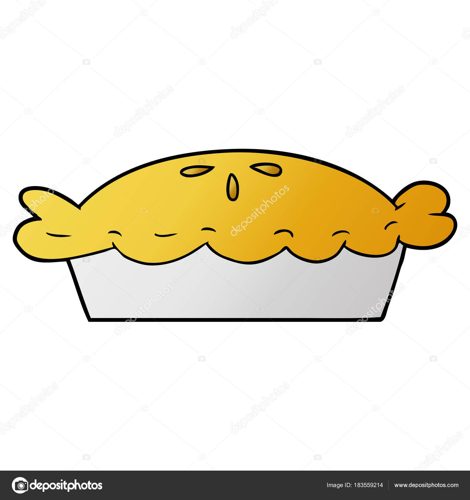 Vector Illustration Cartoon Pie Stock Vector by ©lineartestpilot 183559214