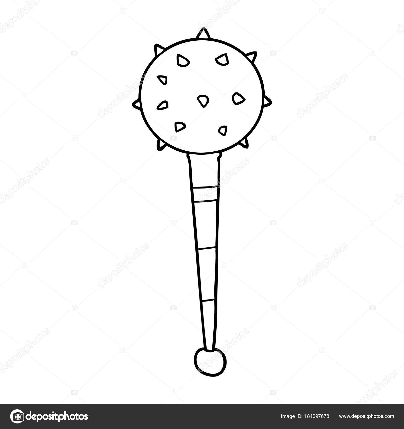 Medieval Mace Drawing