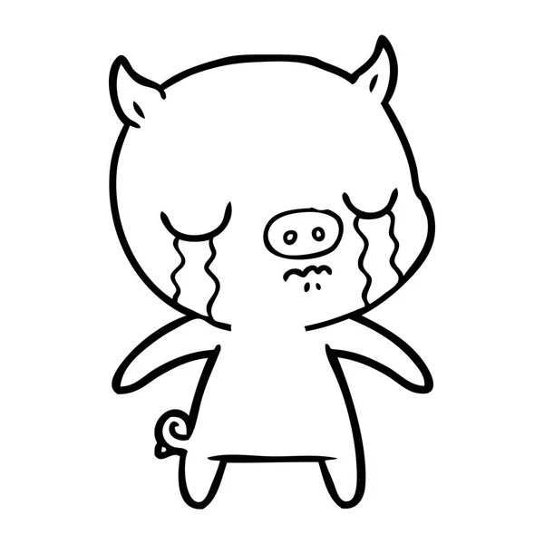 Vector Illustration Crying Pig Cartoon Stock Vector by ©lineartestpilot ... Vector Illustration Crying Pig Cartoon Stock Vector by ©lineartestpilot ...