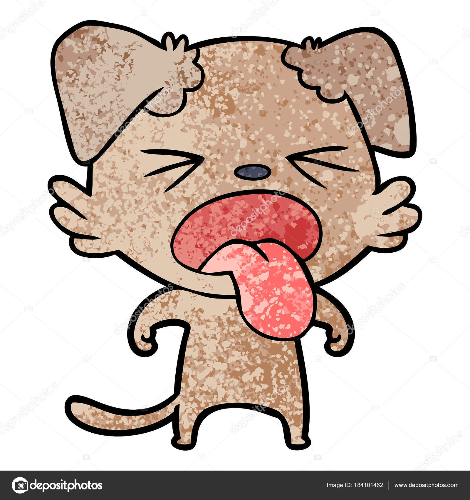 Vector Ilustración Dibujos Animados Perro Disgustado Vector de stock ...