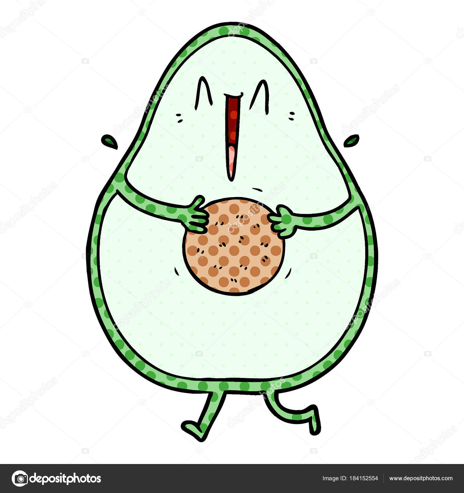 Happy Cartoon Avocado Laughing Stock Vector Image by ©lineartestpilot ...