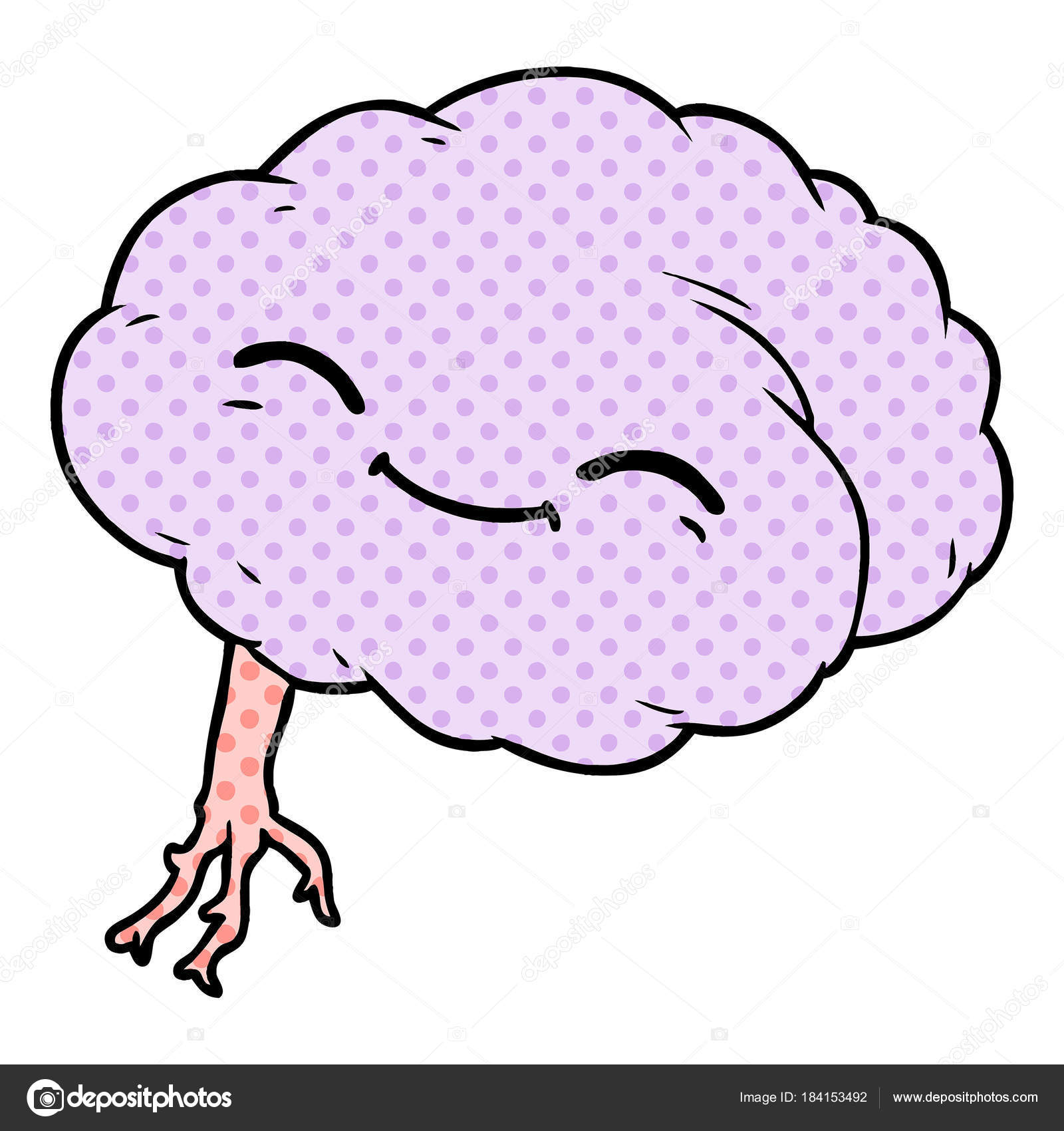 Vector Illustration Cartoon Happy Brain Stock Vector Image by ...