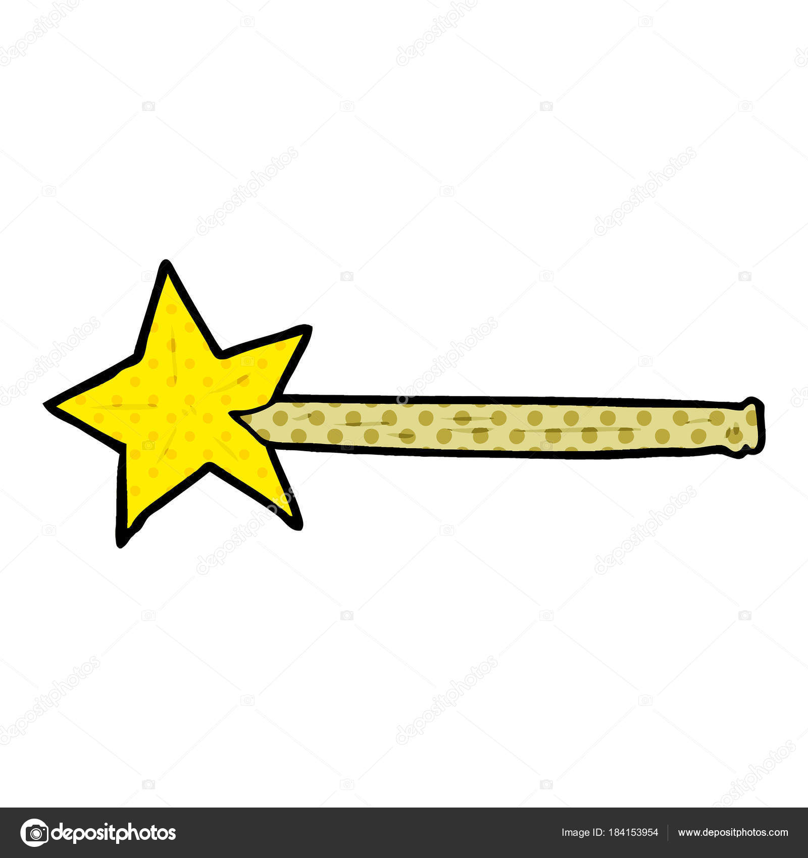 Cartoon Magic Star Wand Stock Vector Image by ©lineartestpilot #184153954