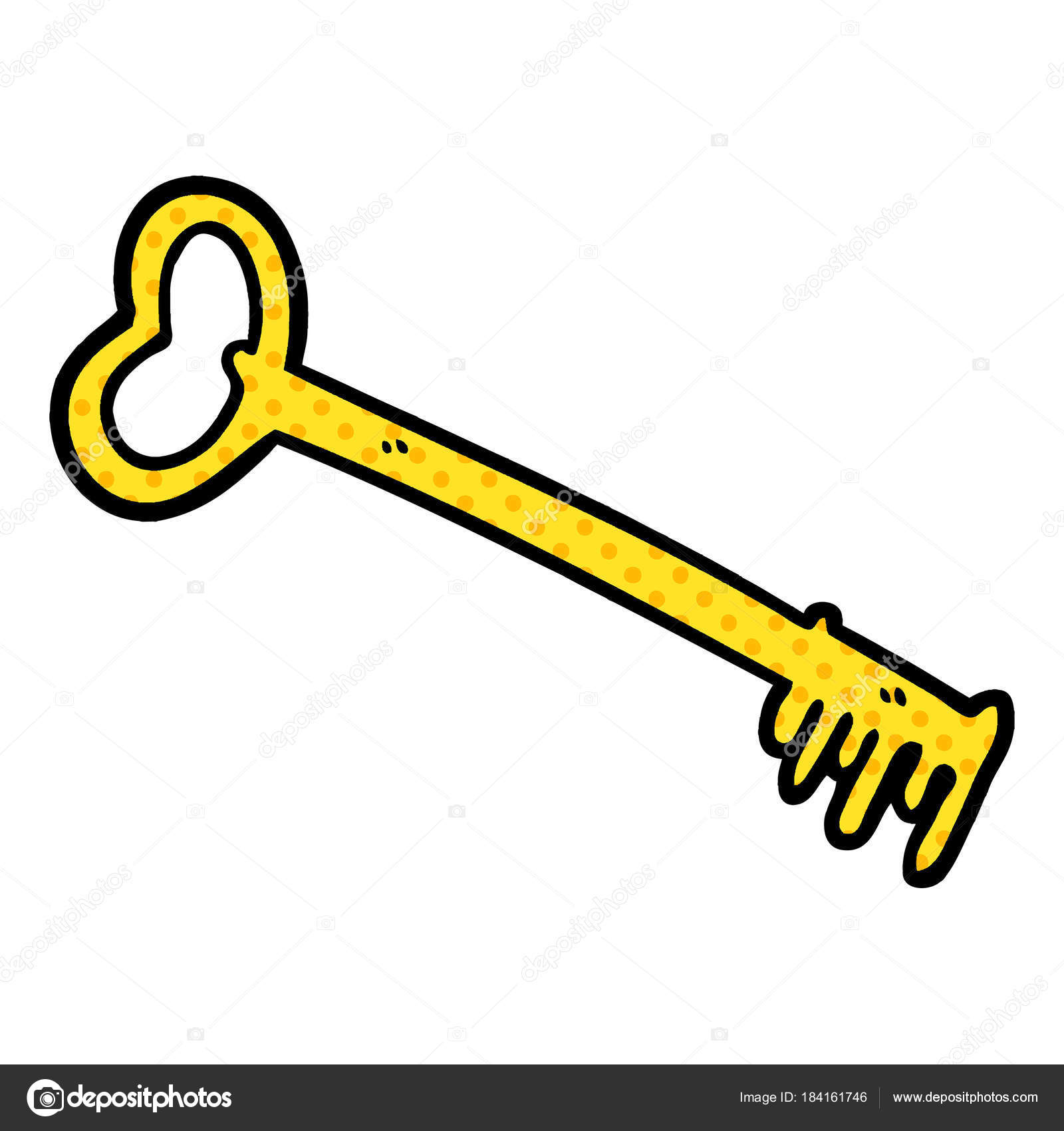 Cartoon Fancy Old Key Stock Vector by ©lineartestpilot 184161746