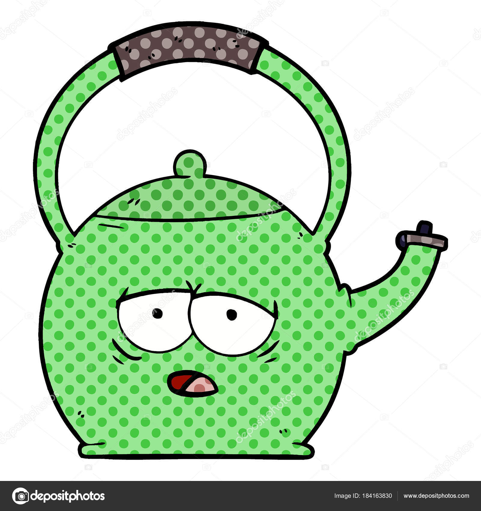 Vector Ilustración Caldera Dibujos Animados Vector de stock #184163830 ...