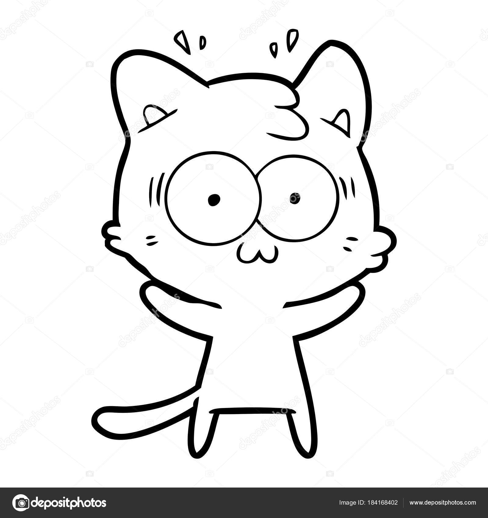 Vector Illustration Cartoon Surprised Cat Stock Vector by ...