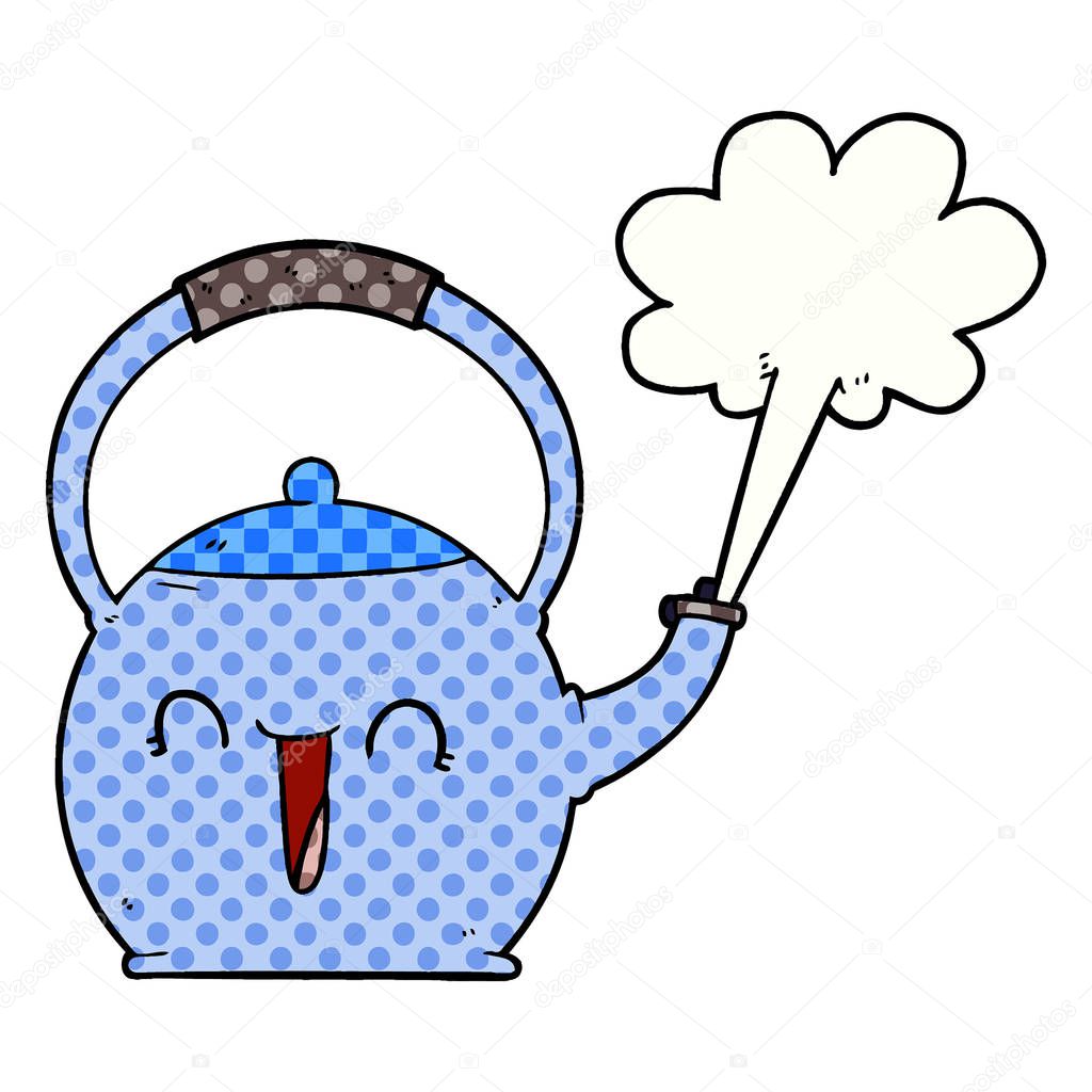 Vector Ilustración Caldera Dibujos Animados Vector de Stock de ...