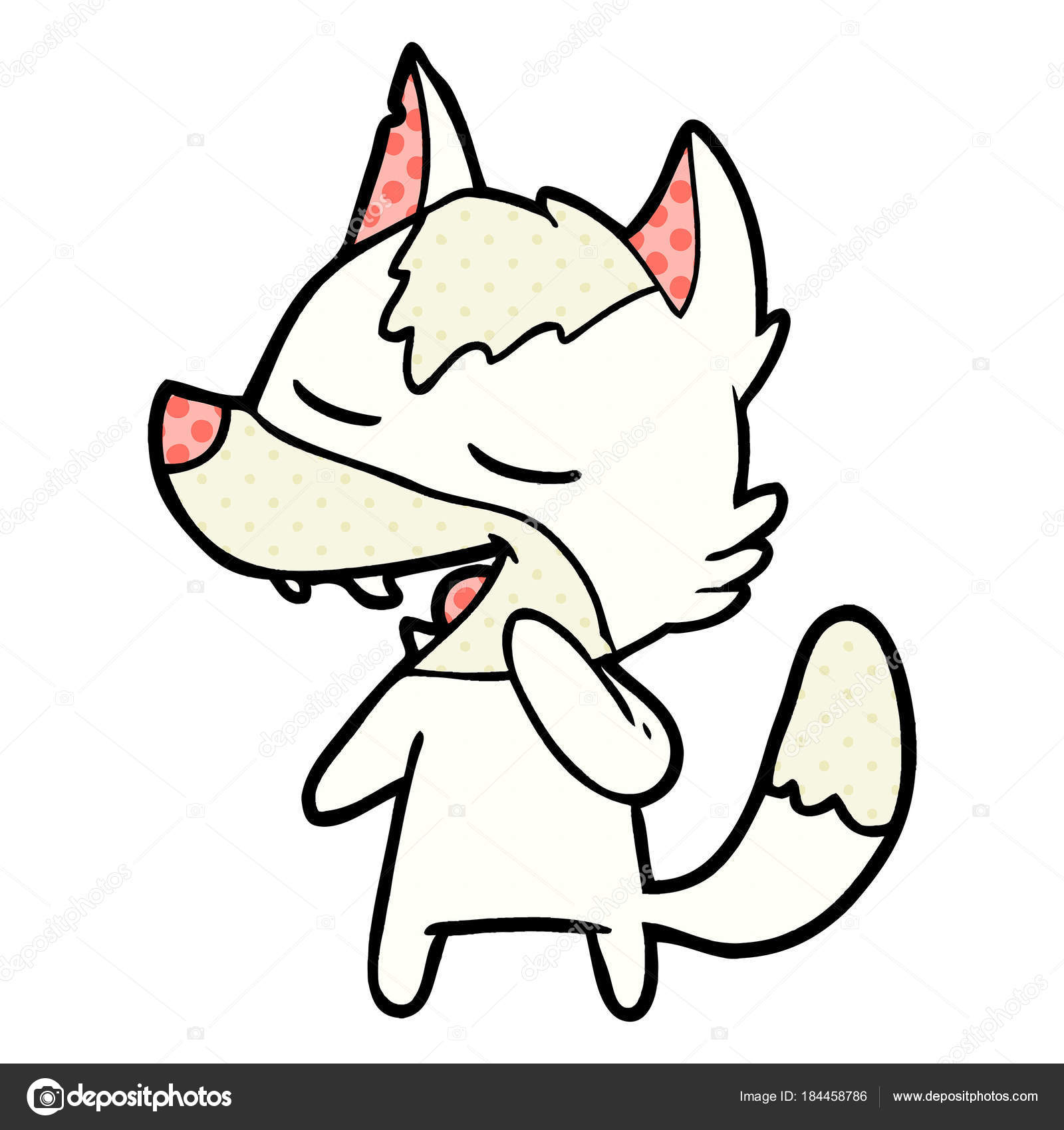 Vector Illustration Cartoon Wolf Laughing Stock Vector by ...