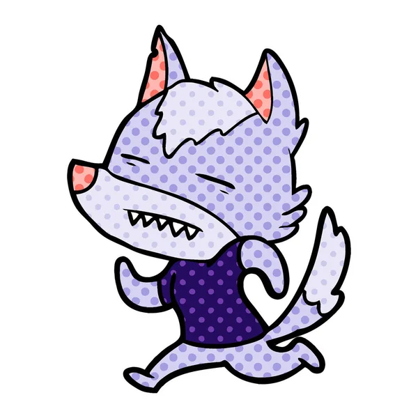 Cartoon Wolf Showing Teeth Stock Vector By ©lineartestpilot 184165816